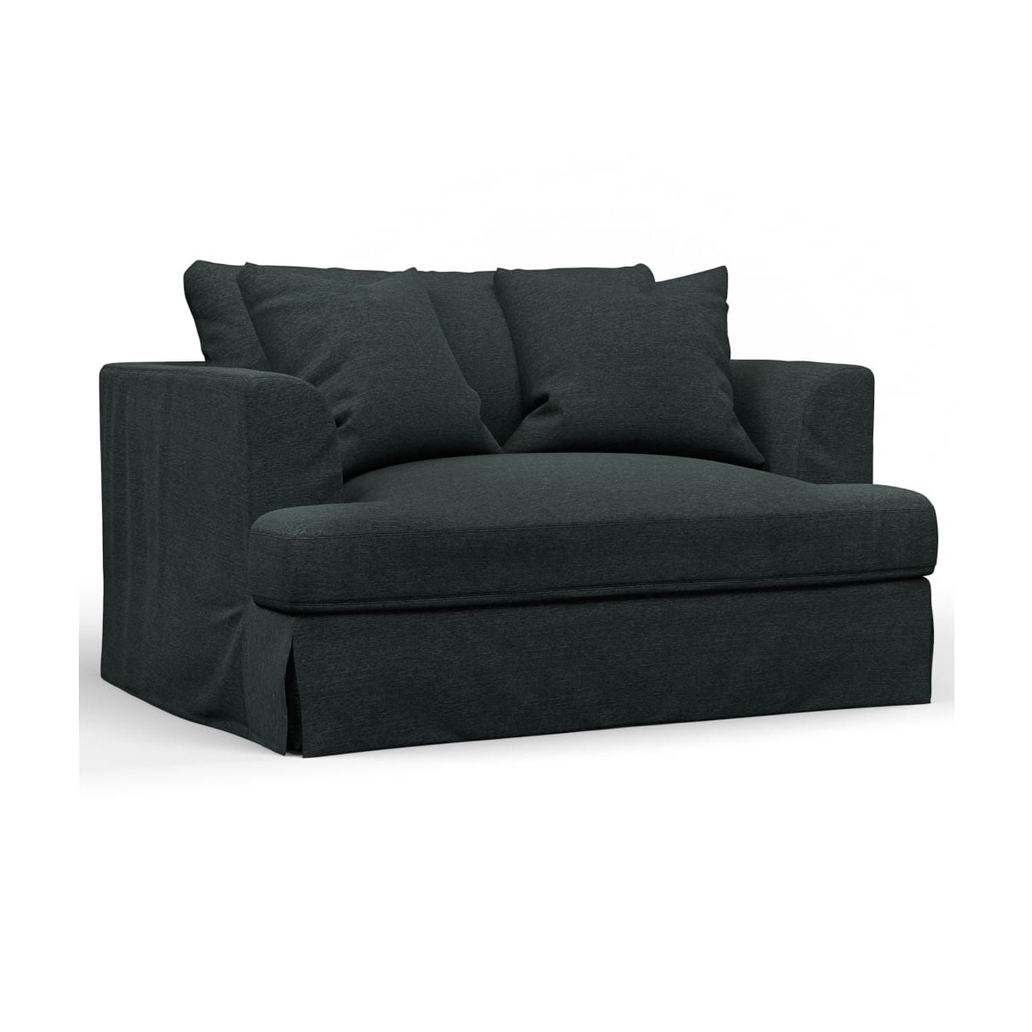 Oversized Chair And A Half With Ottoman, Slipcovered Armchair, Washable ...