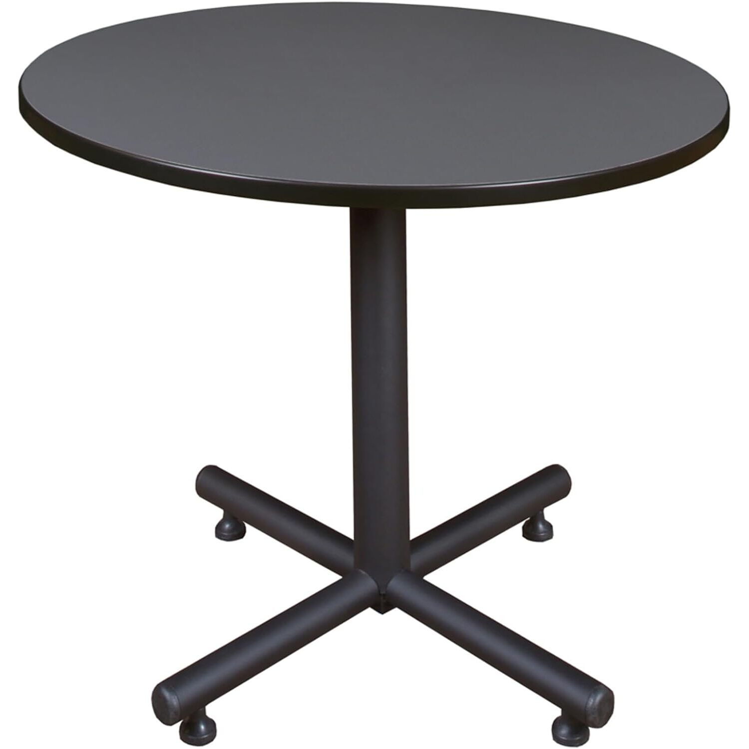 HomeStock French Fabulous 42" Round Breakroom Table- Grey, Adjustable ...