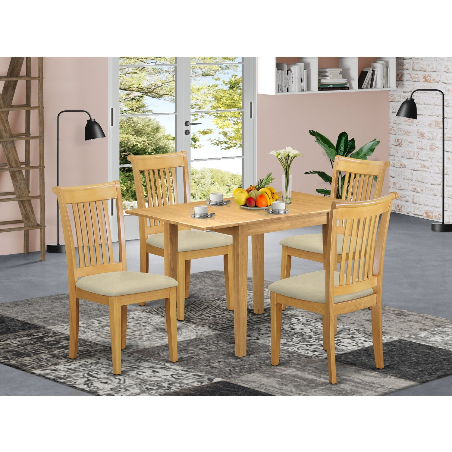 HomeStock French Flair 5Pc Kitchen Set Includes A Dining Table And 4 ...