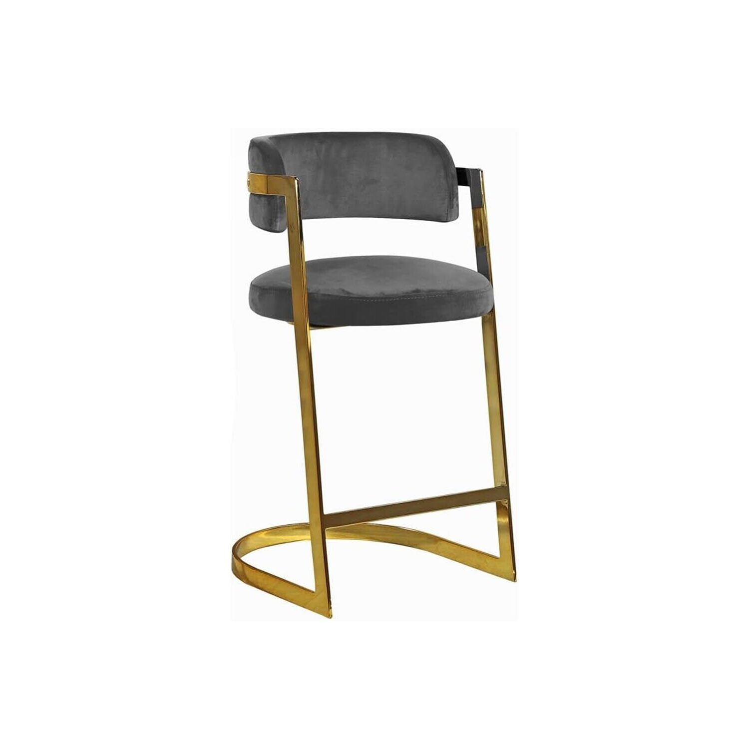 HomeStock French Flair Modern, Contemporary Velvet Upholstered Counter ...