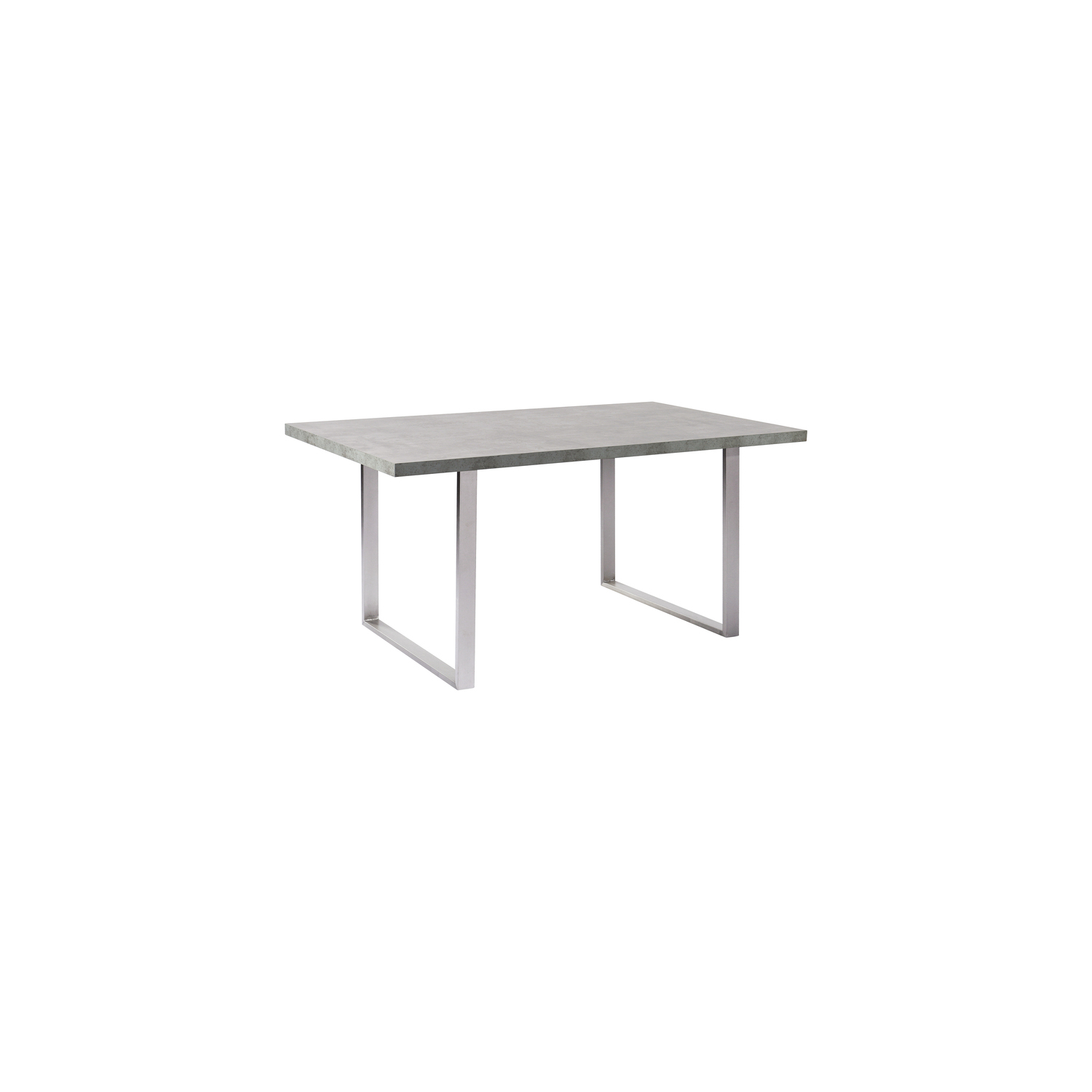HomeStock Glam Dining Table with Cement Gray Laminate Top, Brushed ...