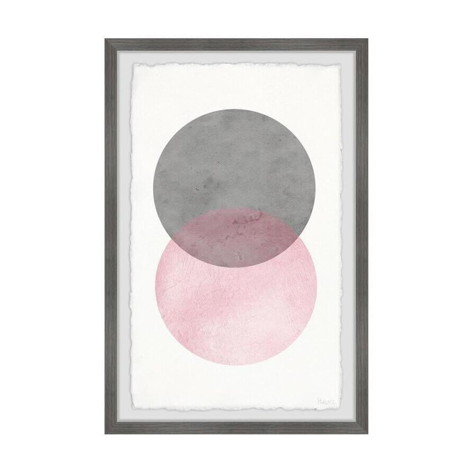 HomeStock Global Glam Circle Texture Framed Painting Print ...