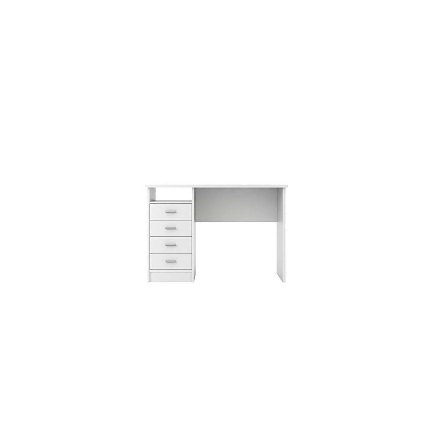 HomeStock Global Greatness Desk with 4 Drawers - Modern White Finish ...