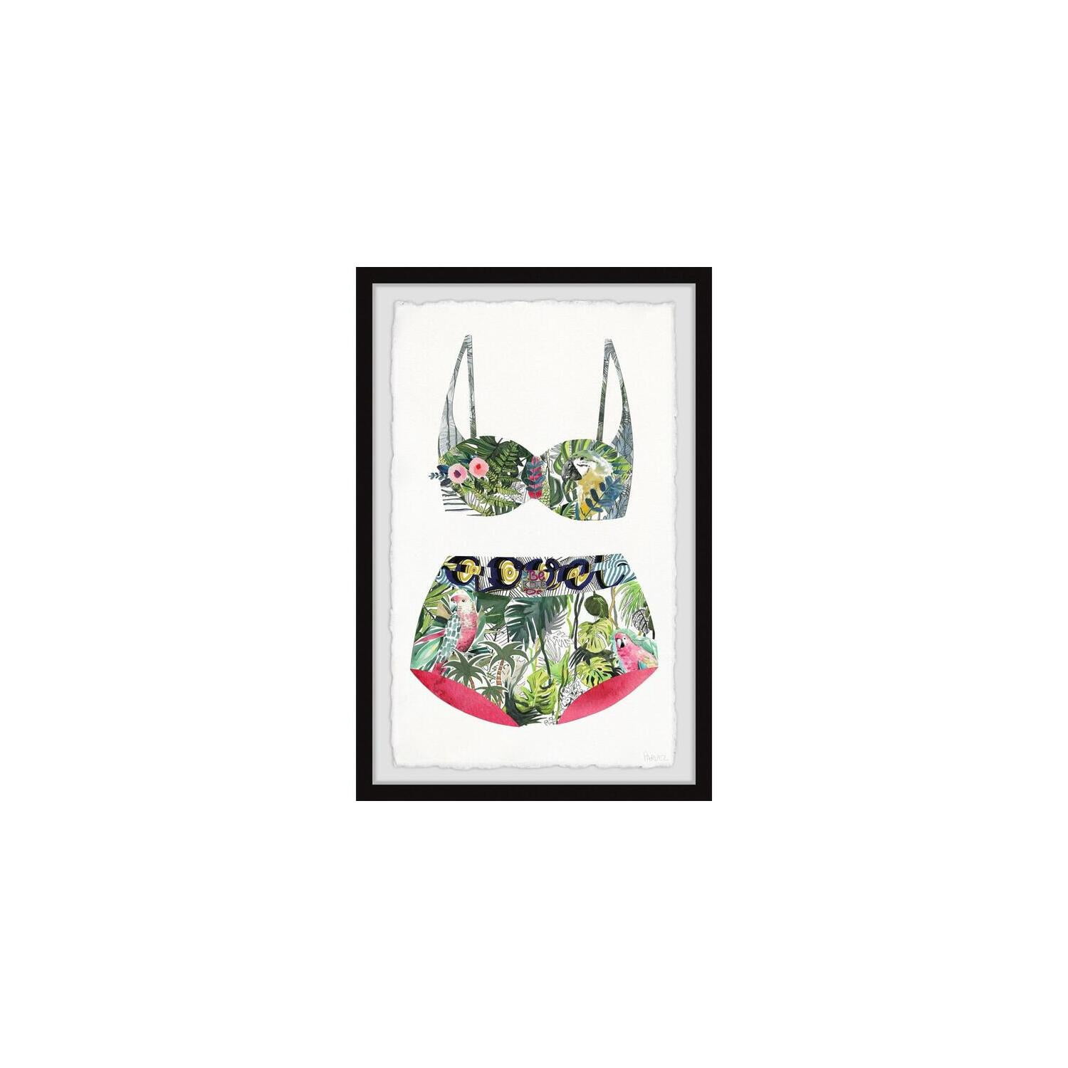 HomeStock Gothic Glamour Tropic Swimsuit Framed Painting Print ...