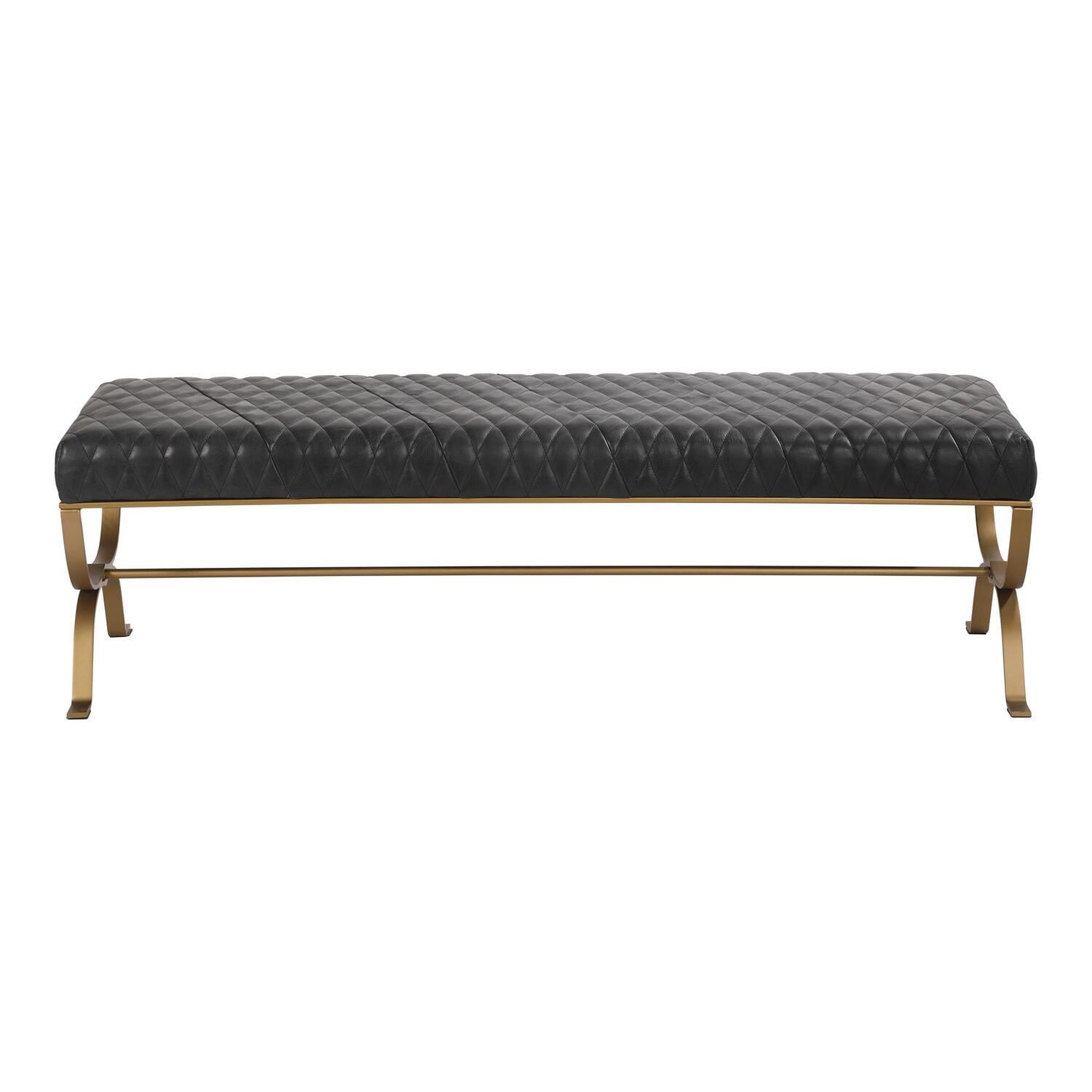 HomeStock Gothic Grace Bench Antique Black , Modern Bench, Wooden Bench ...