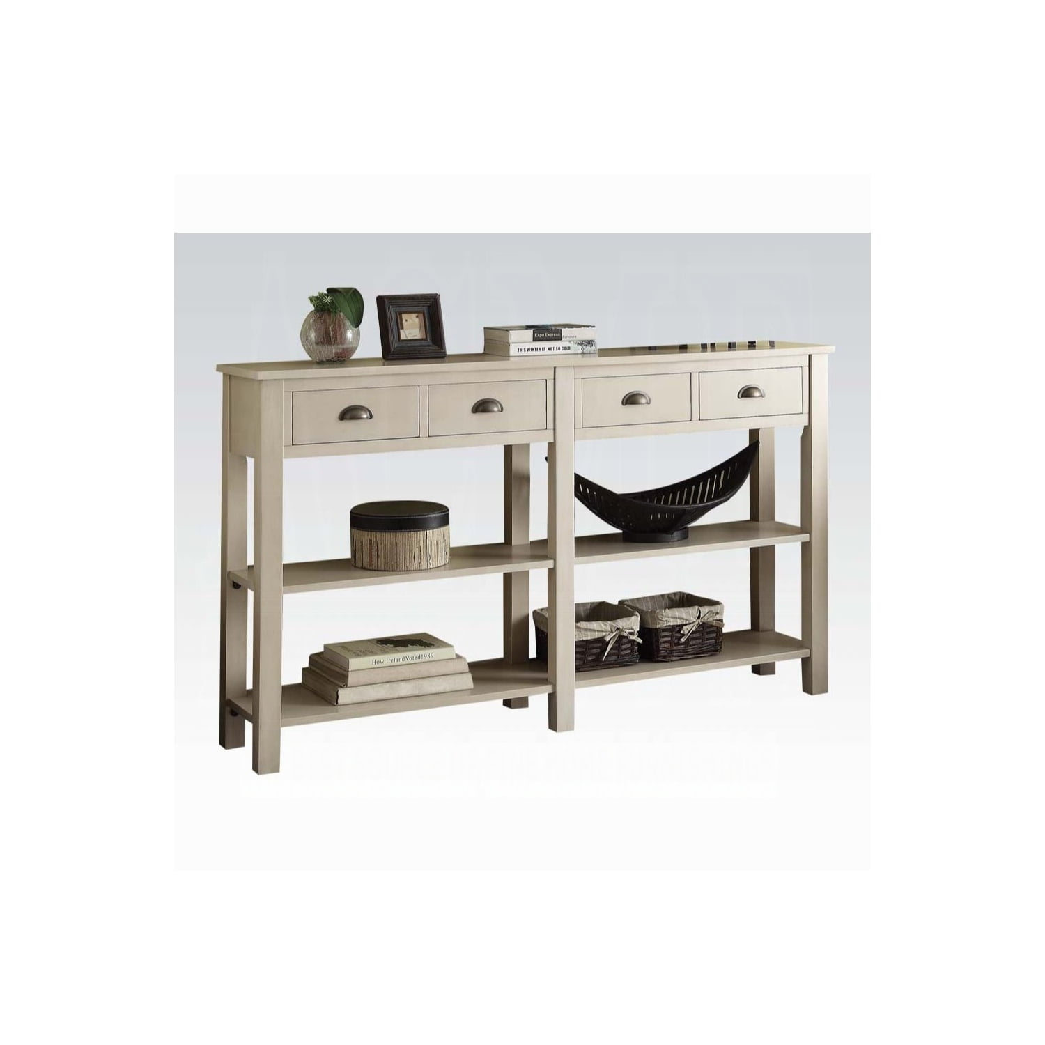 HomeStock Gothic Grace Console Table, Cream - Walmart.com