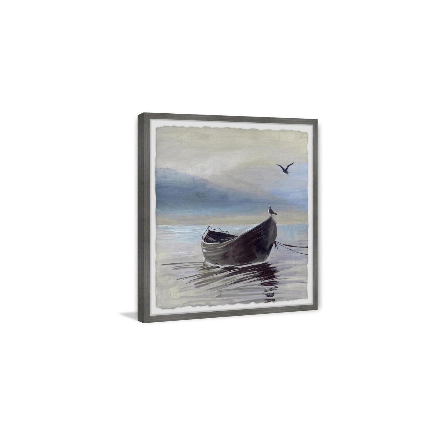 HomeStock Gothic Grace Little Brown Boat Framed Painting Print, 18" x ...