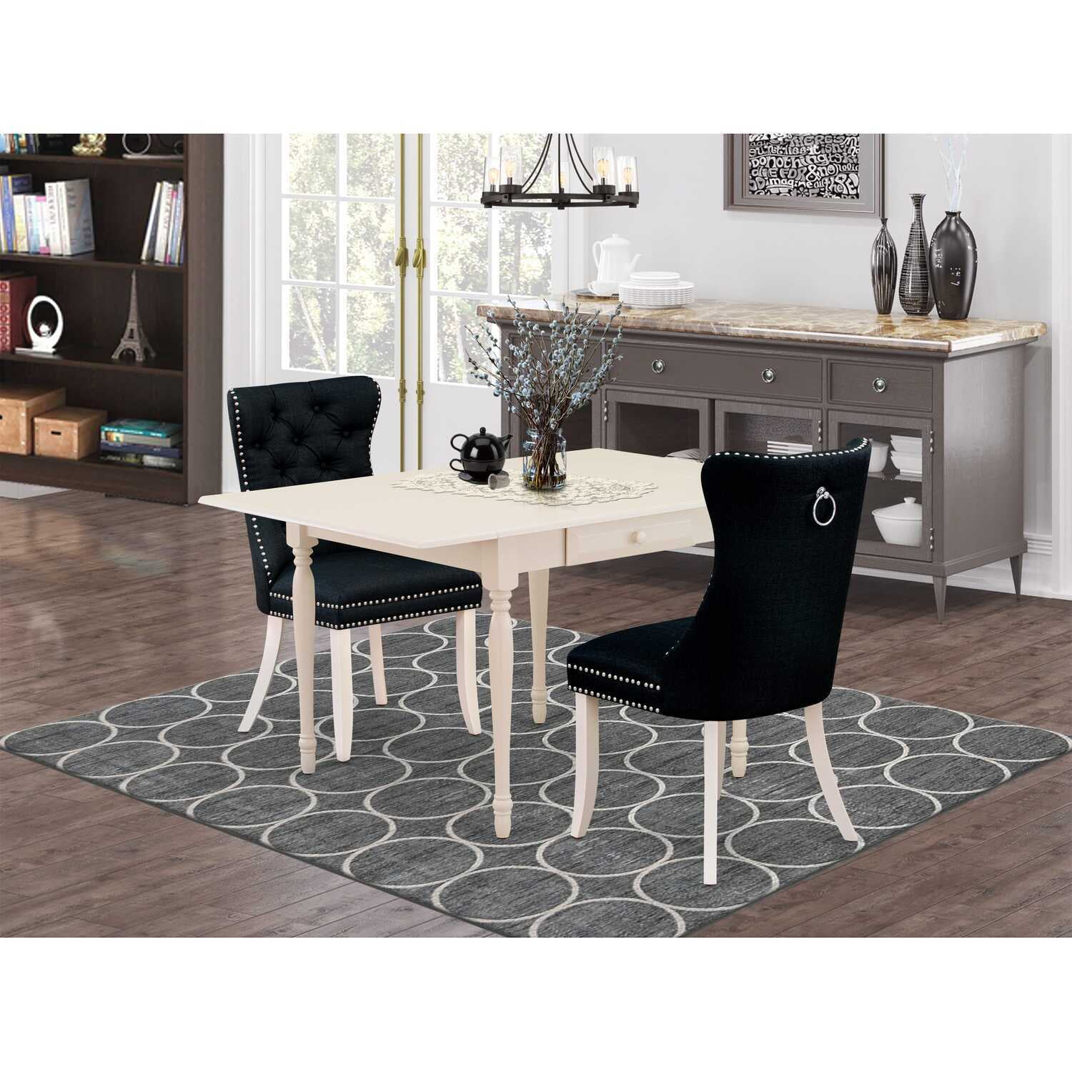 HomeStock Gothic Grandeur Compact Dining Table Set Consists of a ...