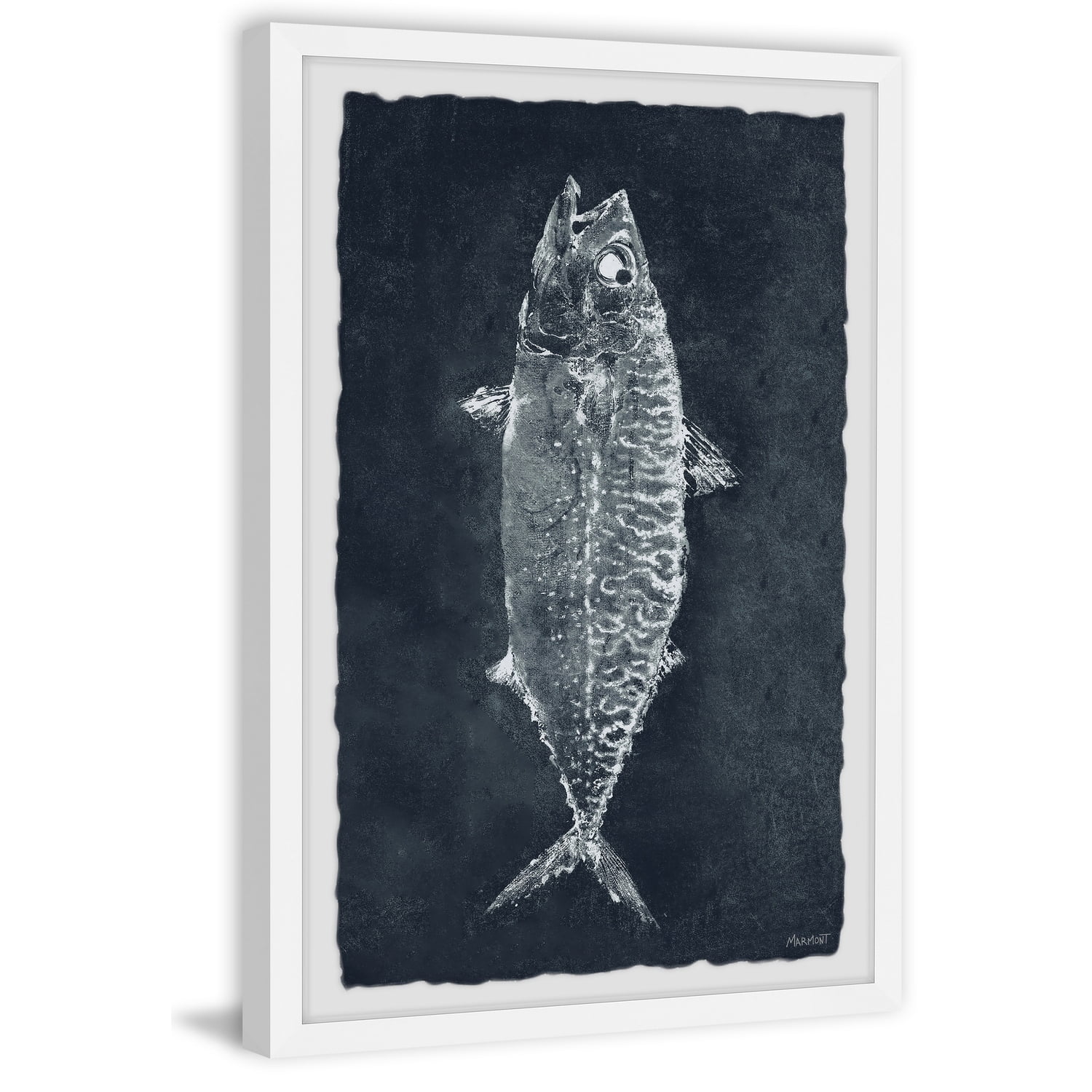 Fish Painting Print Black Frame Wall Art Home Decor Gothic Grandeur ...