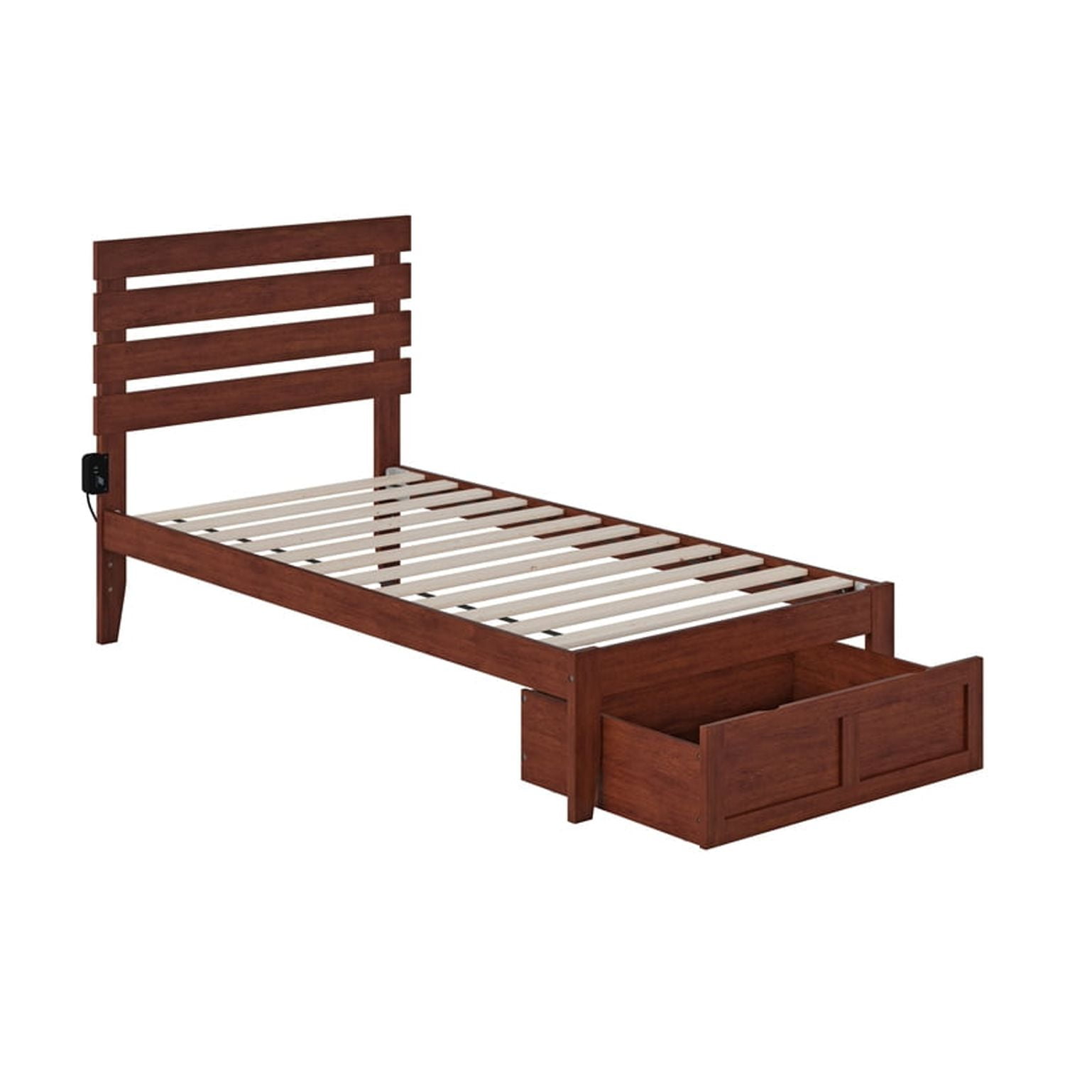 HomeStock Gothic Grandeur Twin Bed with Foot Drawer and USB Turbo ...