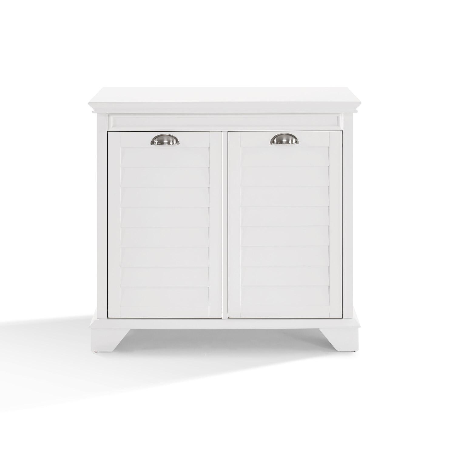 Homestock Handcrafted Haven Two-Compartment Tilt-Out Linen Hamper ...