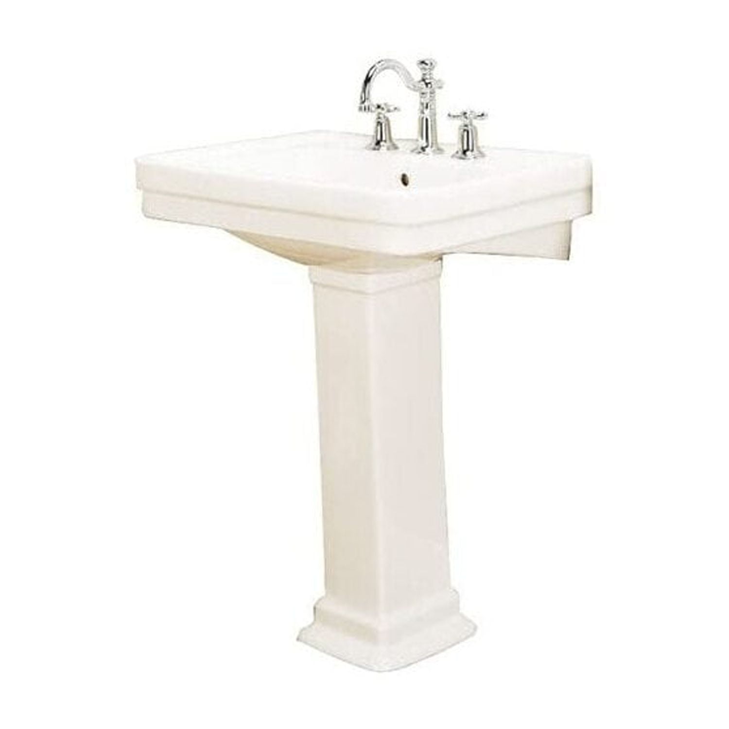 HomeStock Handmade Home 22 Inch Vitreous China Pedestal Lavatory with ...