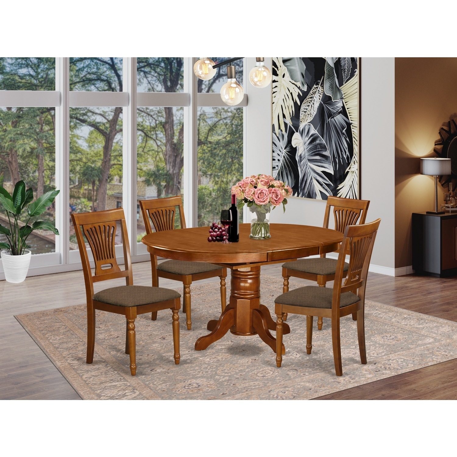 HomeStock Handmade Home Set - Avon Table With Chairs - Walmart.com