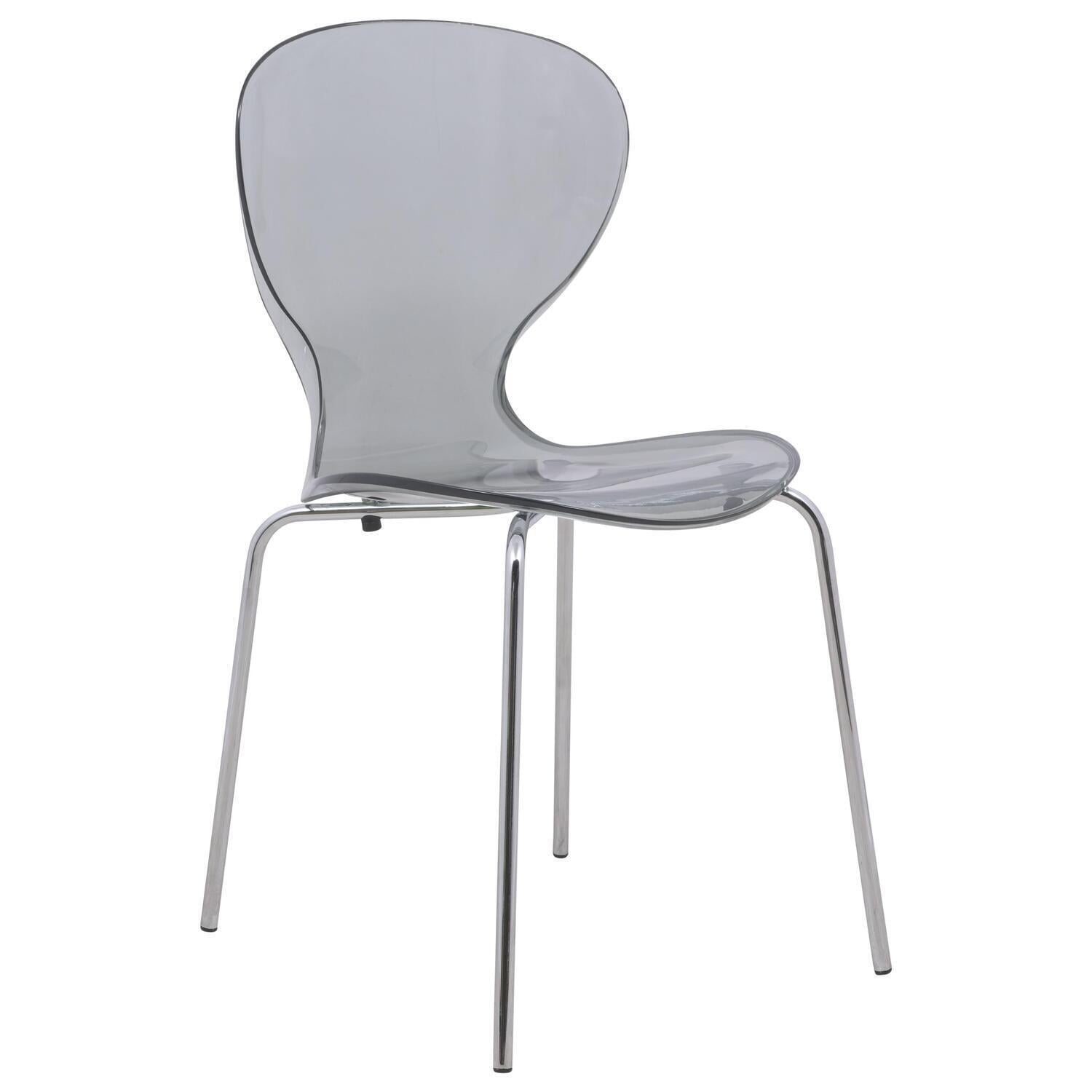 Modern Side Chair - Hollywood Regency Design - Transparent Accent Chair ...