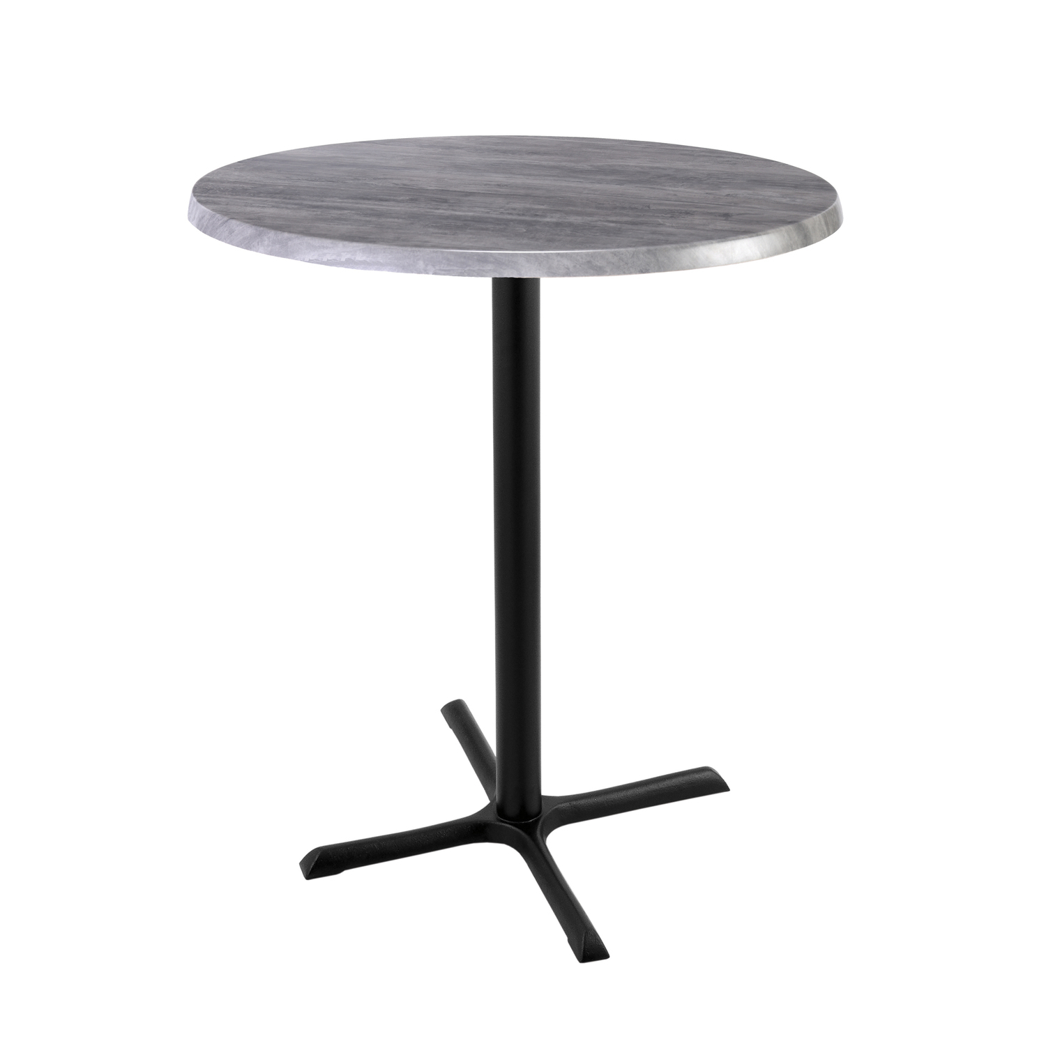 HomeStock Indoor/Outdoor All-Season Table with 30" Diameter Greystone ...
