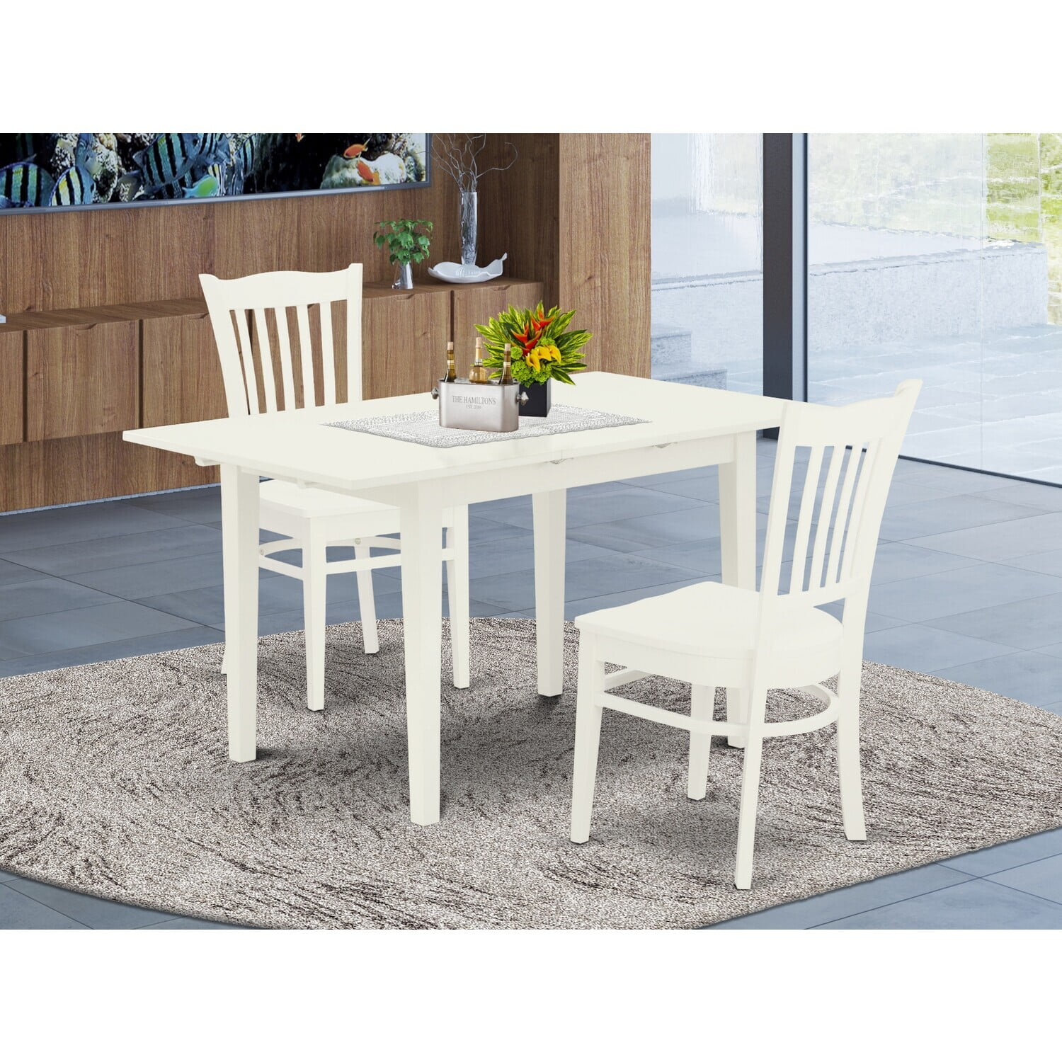 HomeStock Sophisticated Simplicity s 3-Piece Modern Dinette Set Wood ...