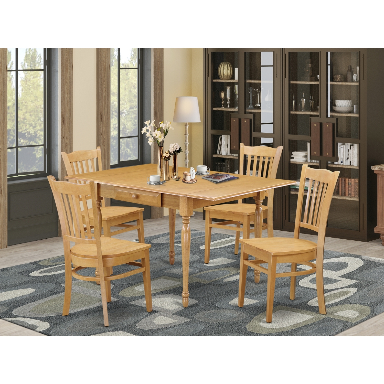 HomeStock Industrial Impressions 5 Pieces Dining Kitchen Table Set ...