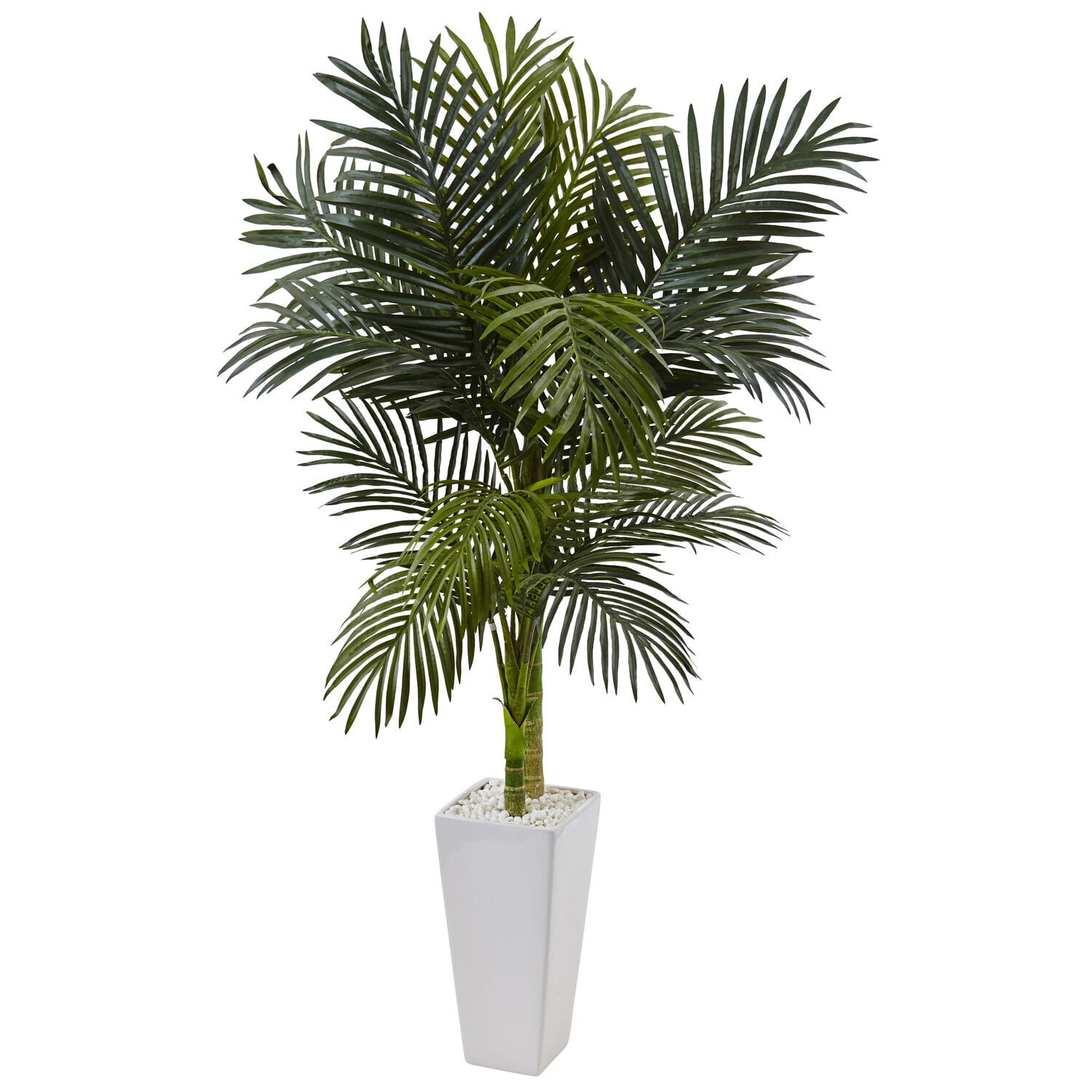 HomeStock Island Interiors 5Ft. Golden Cane Palm Artificial Tree In ...