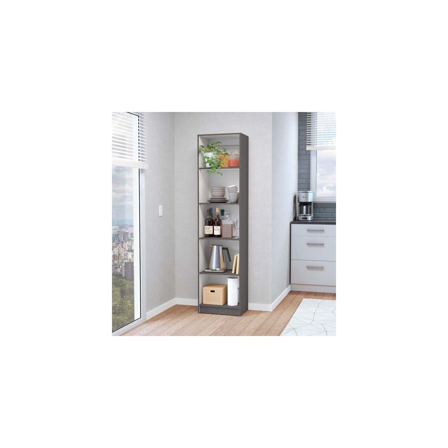 HomeStock Island Interiors Bookcase with Storage and Multi-Level ...