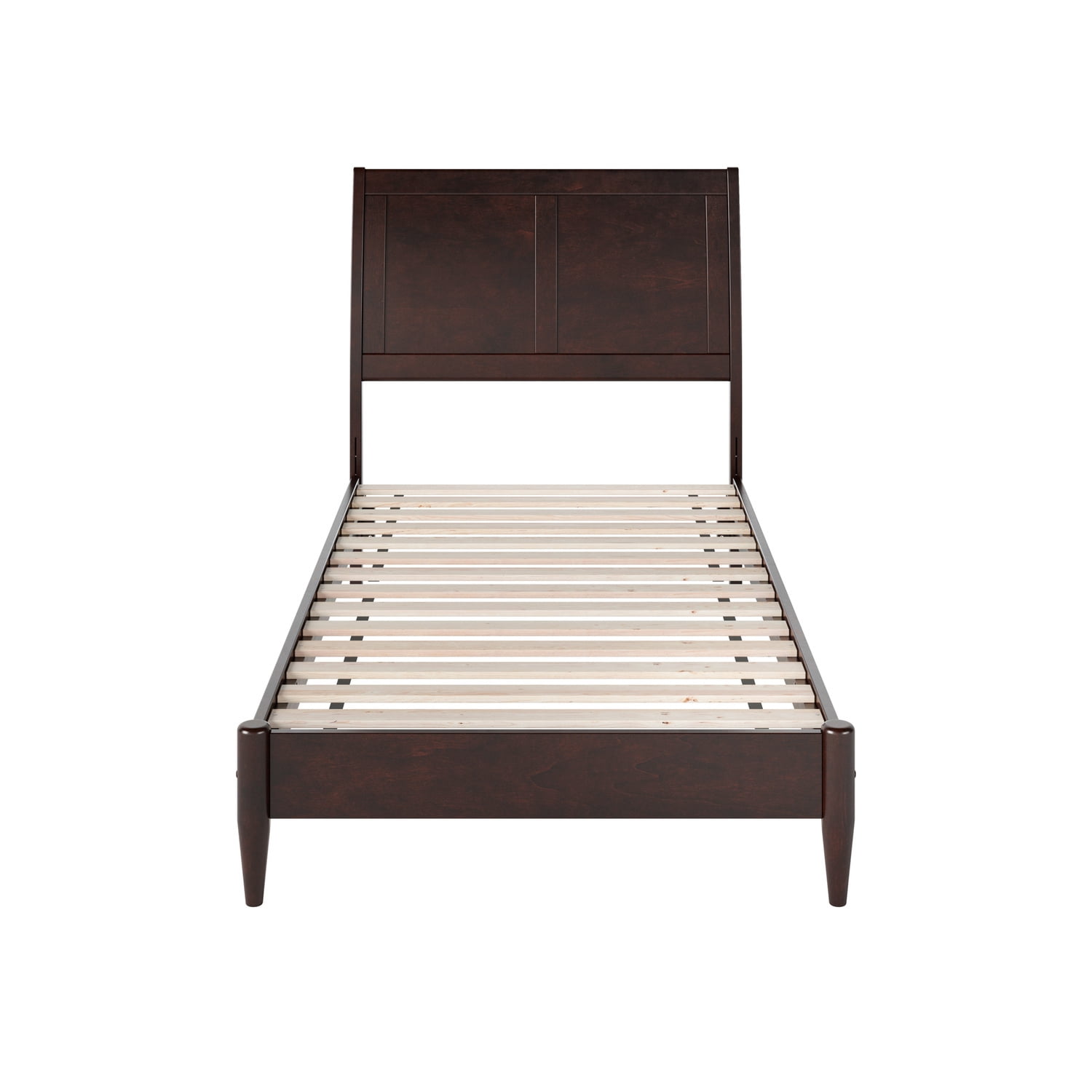 Solid Wood Sleigh Bed with USB Charger|Low Profile Platform Bed Twin ...