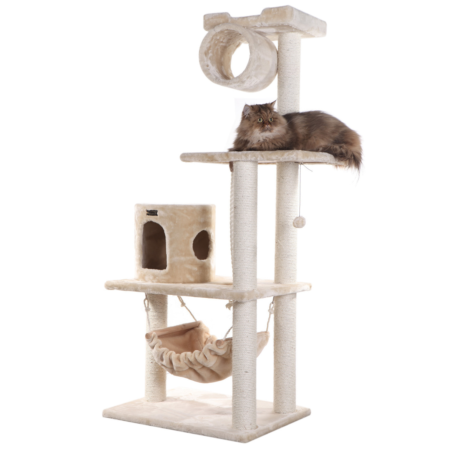 HomeStock Island Oasis Cat Tree with Scratch Posts & Hammock - 36" x 20 ...