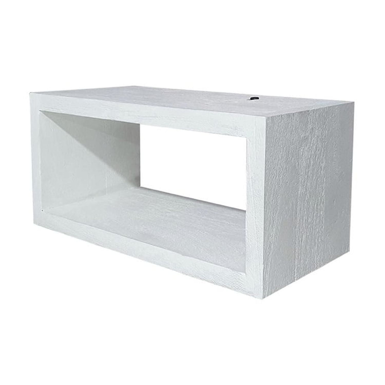 HomeStock Island Oasis Collection Rectangular Floating Wall Shelf White ...