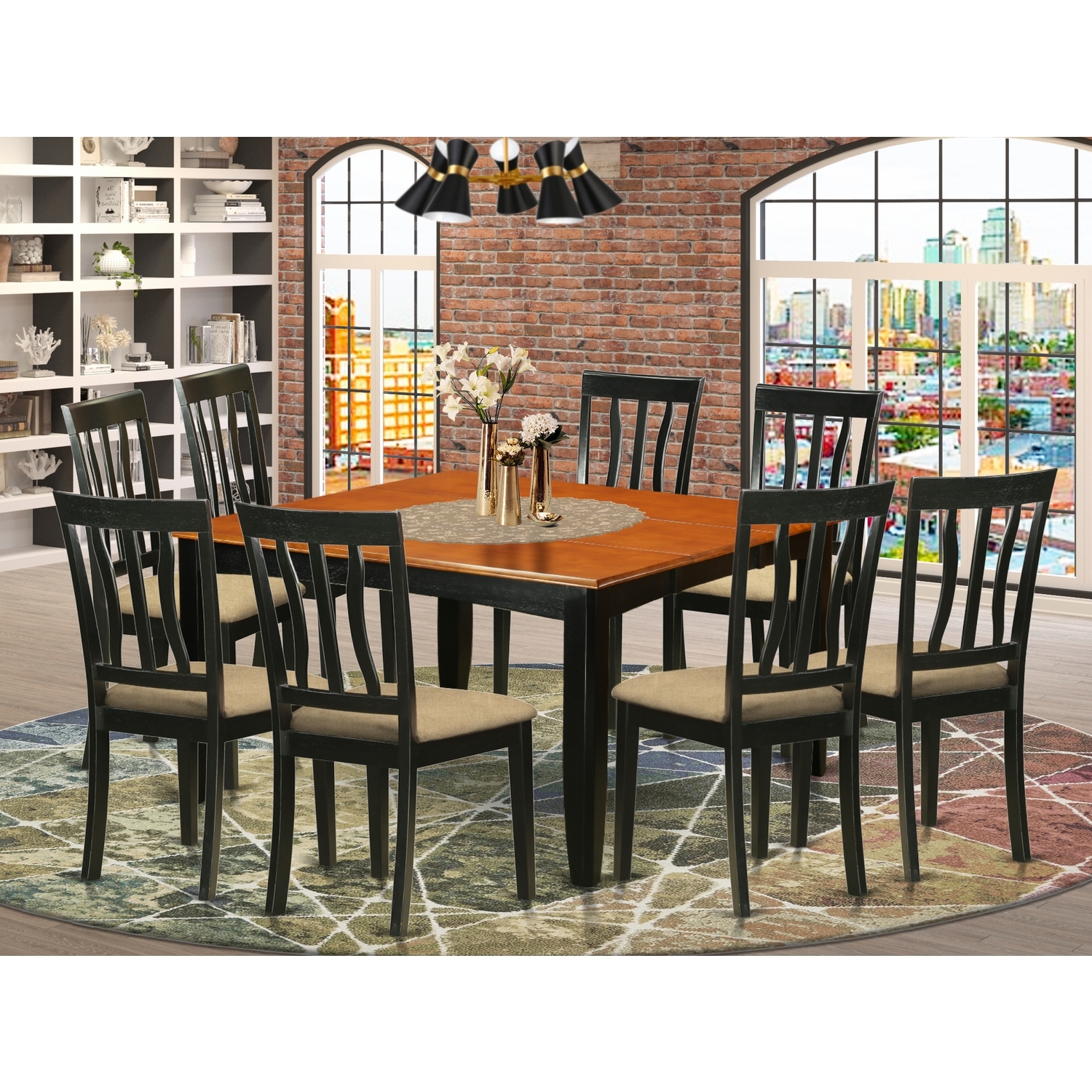 HomeStock Island Oasis Table Set-Dining Table And Dining Chairs ...