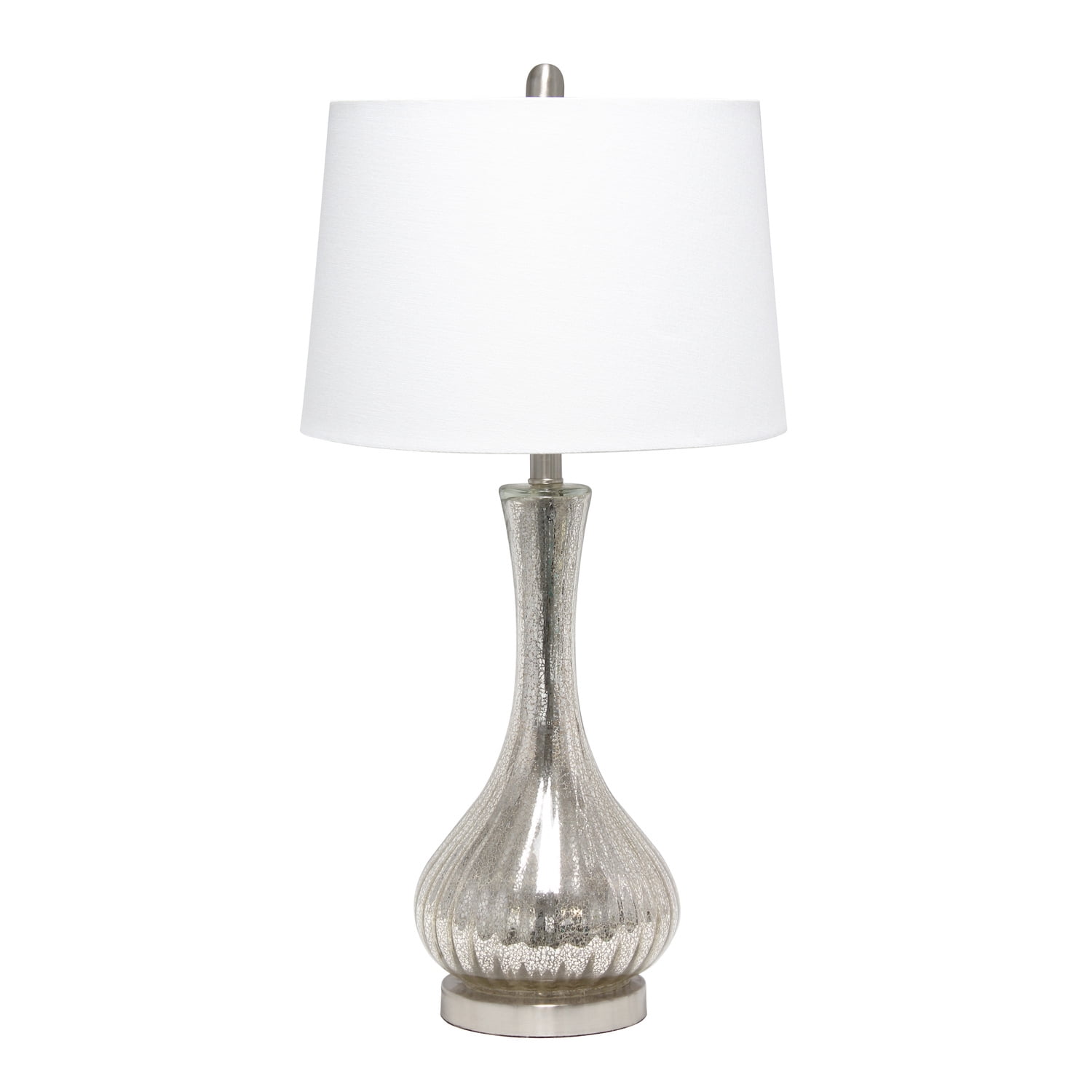 HomeStock Lakefront Luxury Speckled Mercury Tear Drop Table Lamp with ...