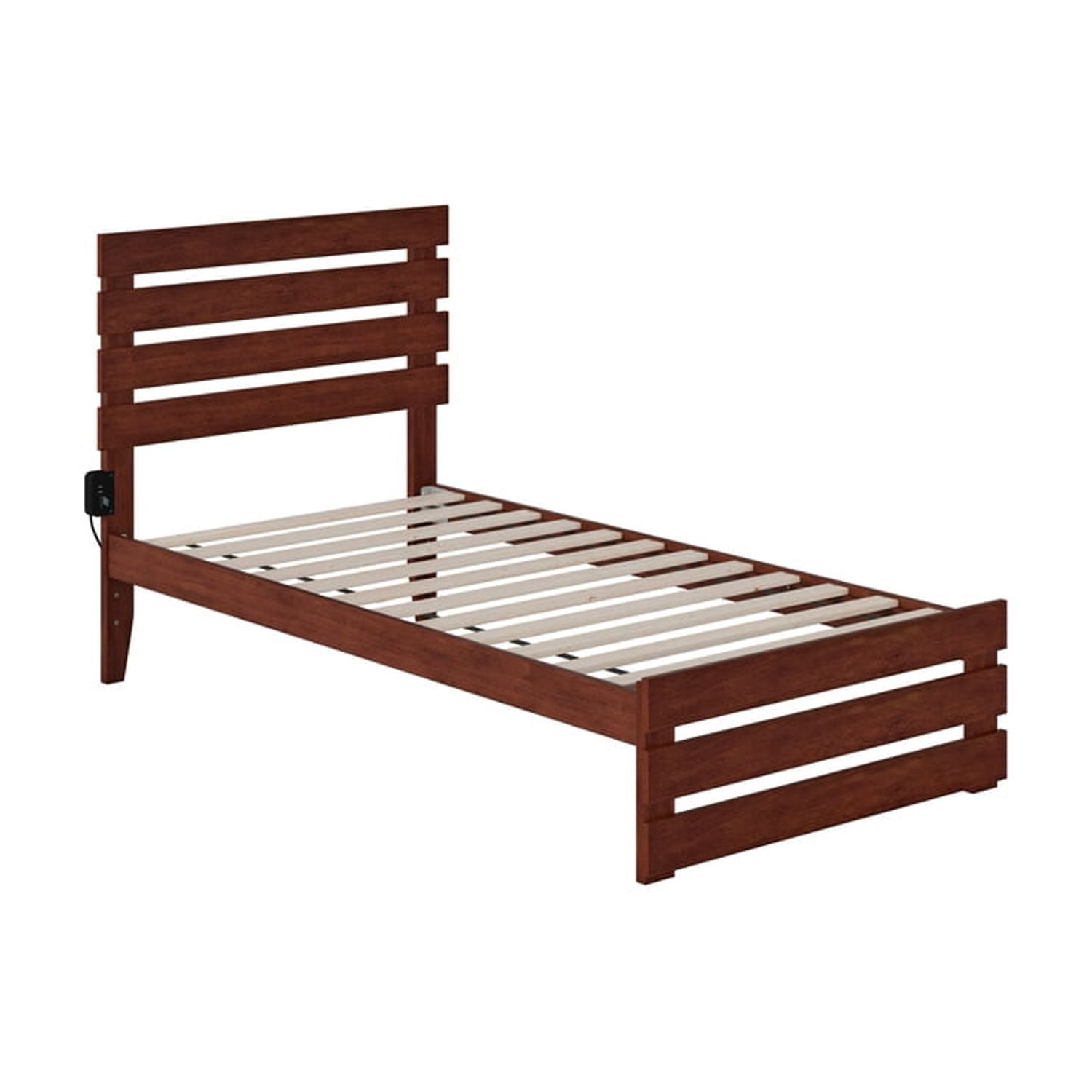 HomeStock Lakefront Luxury Twin Bed with Footboard and USB Turbo ...