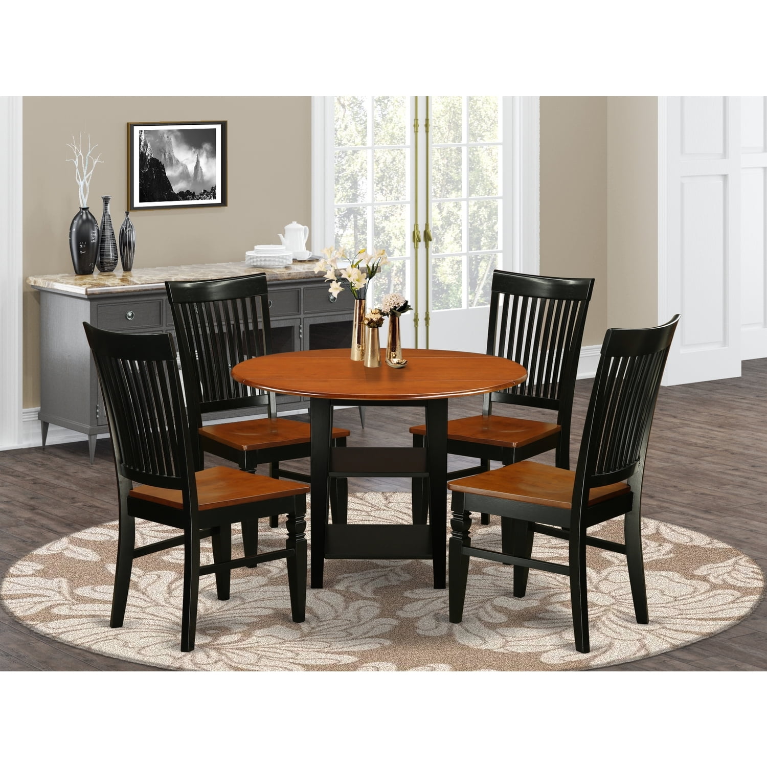 HomeStock Lakeside Living 5 Piece Sudbury Set With One Round Dinette ...