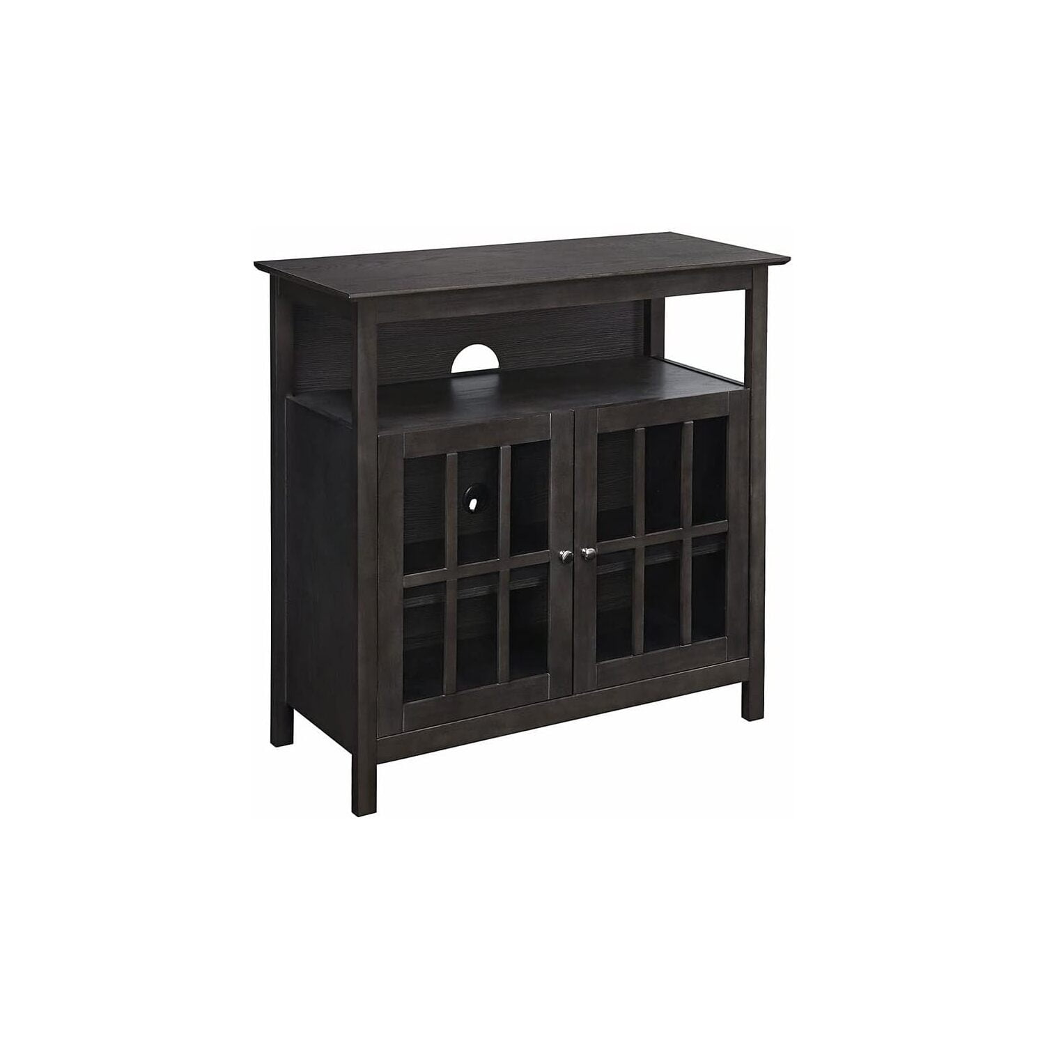 HomeStock Lakeside Living Highboy Tv Stand With Storage Cabinets ...