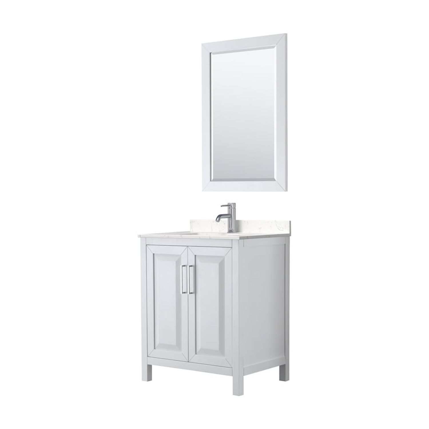 HomeStock Medieval Majesty 30 Inch Single Bathroom Vanity in White ...