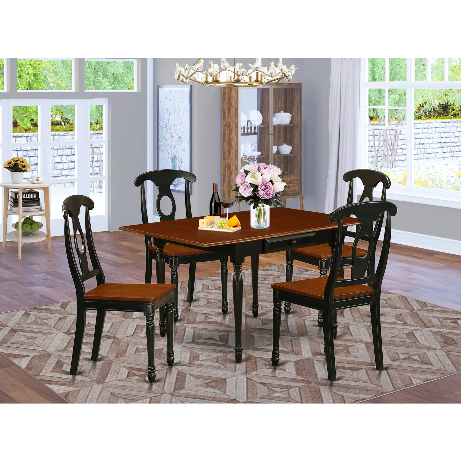 HomeStock Medieval Majesty 5 Pieces Dining Kitchen Table Set - Strong ...