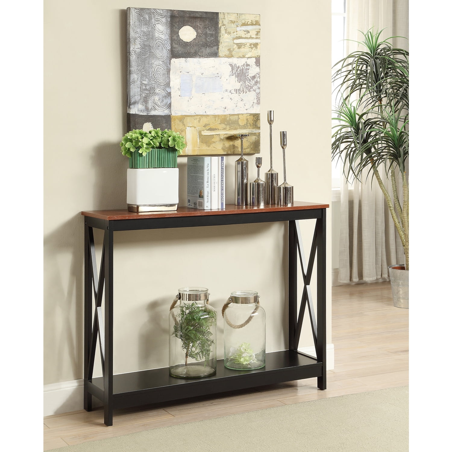 Console Table with Storage Shelf - Modern Entryway Table, 31.5"H x 39.5 ...