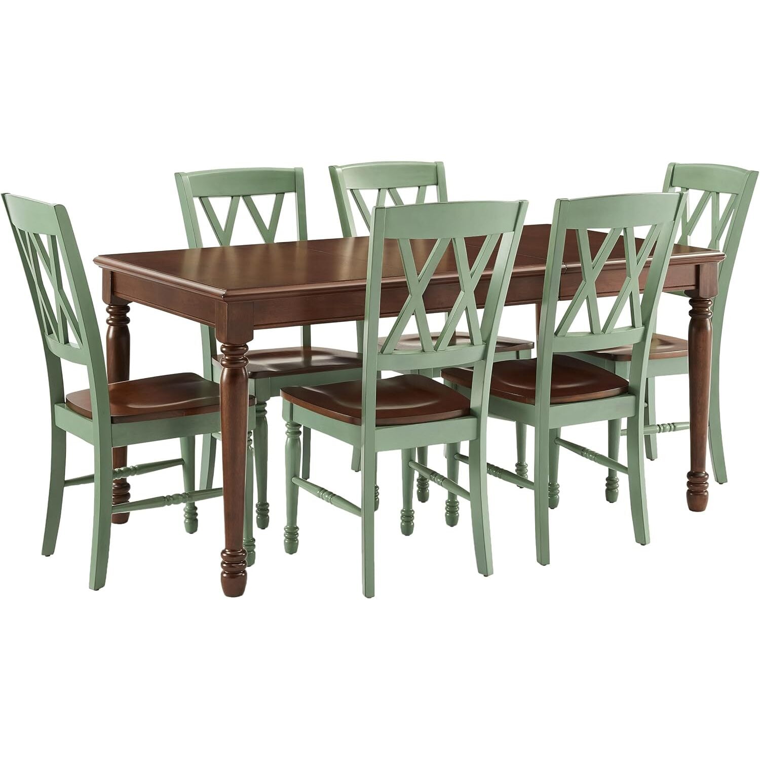 HomeStock Medieval Majesty Dining Set with Table and Extension Leaf, Rectangular Dining Table w ...