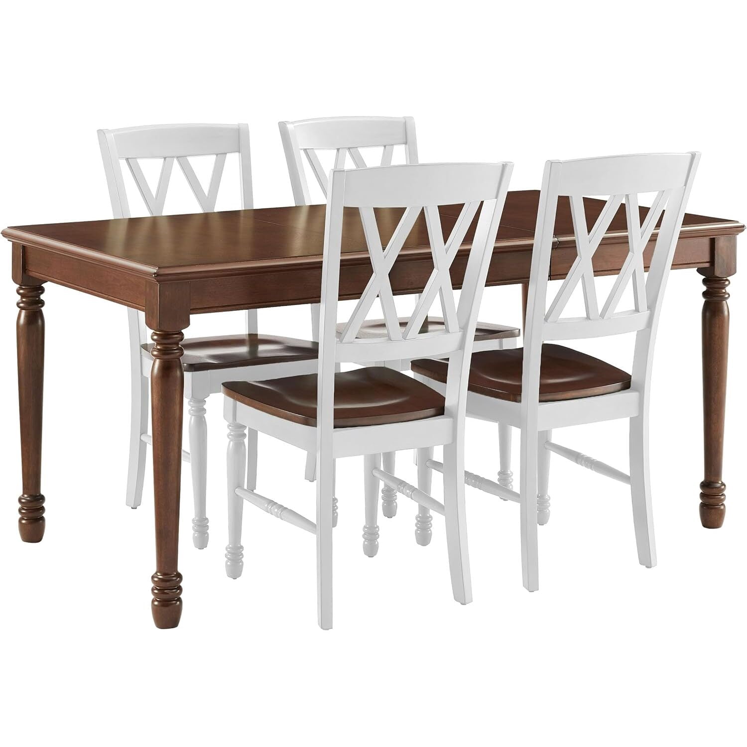 HomeStock Medieval Majesty Dining Set with Table and Extension Leaf ...