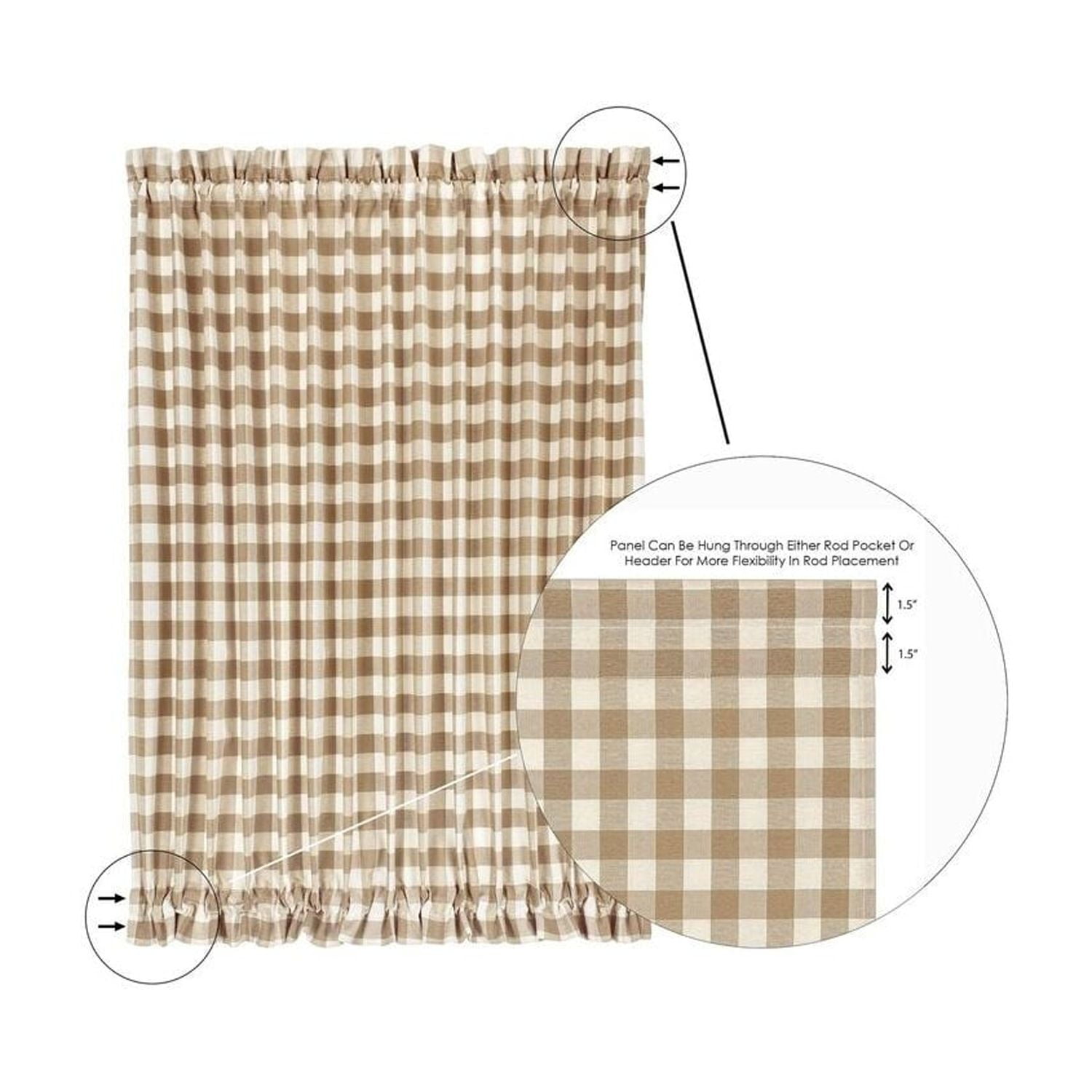 HomeStock Medieval Majesty Rod Pocket Door Panel and Tieback - Taupe ...
