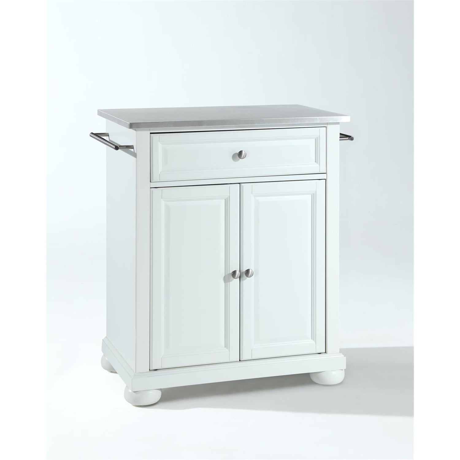 HomeStock Medieval Majesty Stainless Steel Top Portable Kitchen Island ...