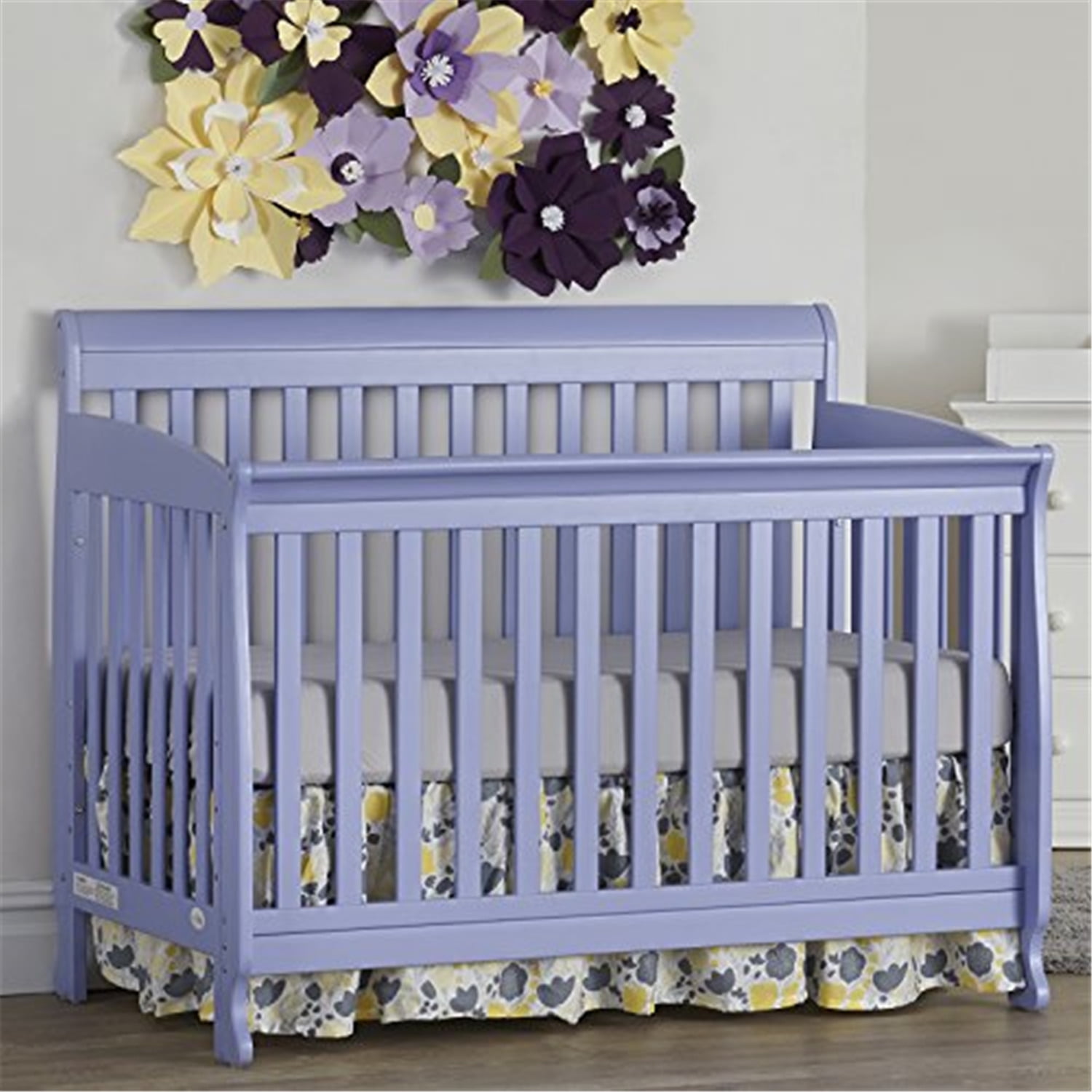 HomeStock Mediterranean Magic 4-in-1 Convertible Crib-Color:Lilac ...
