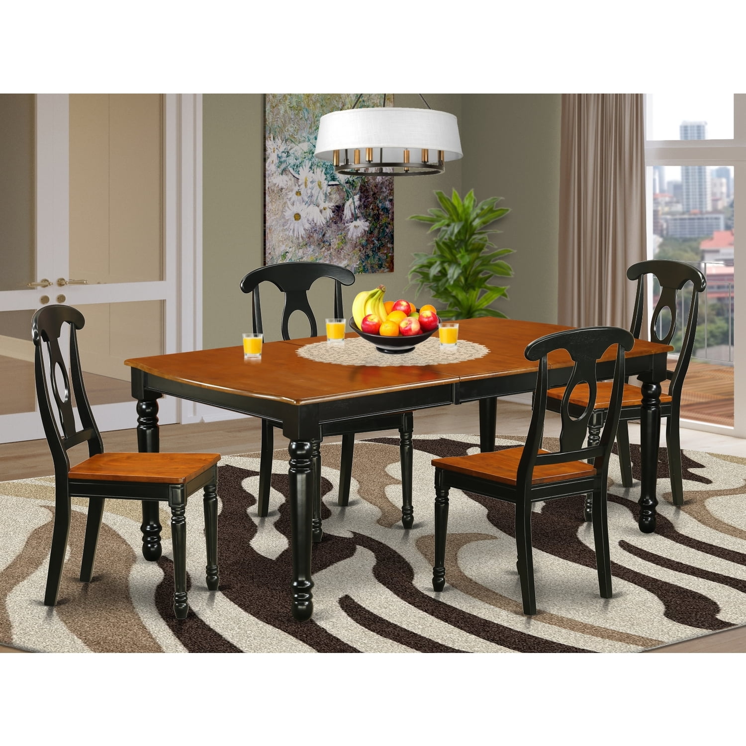 Kitchen Table Set 5 Piece Dining Set with Chairs - Modern Dining Room ...