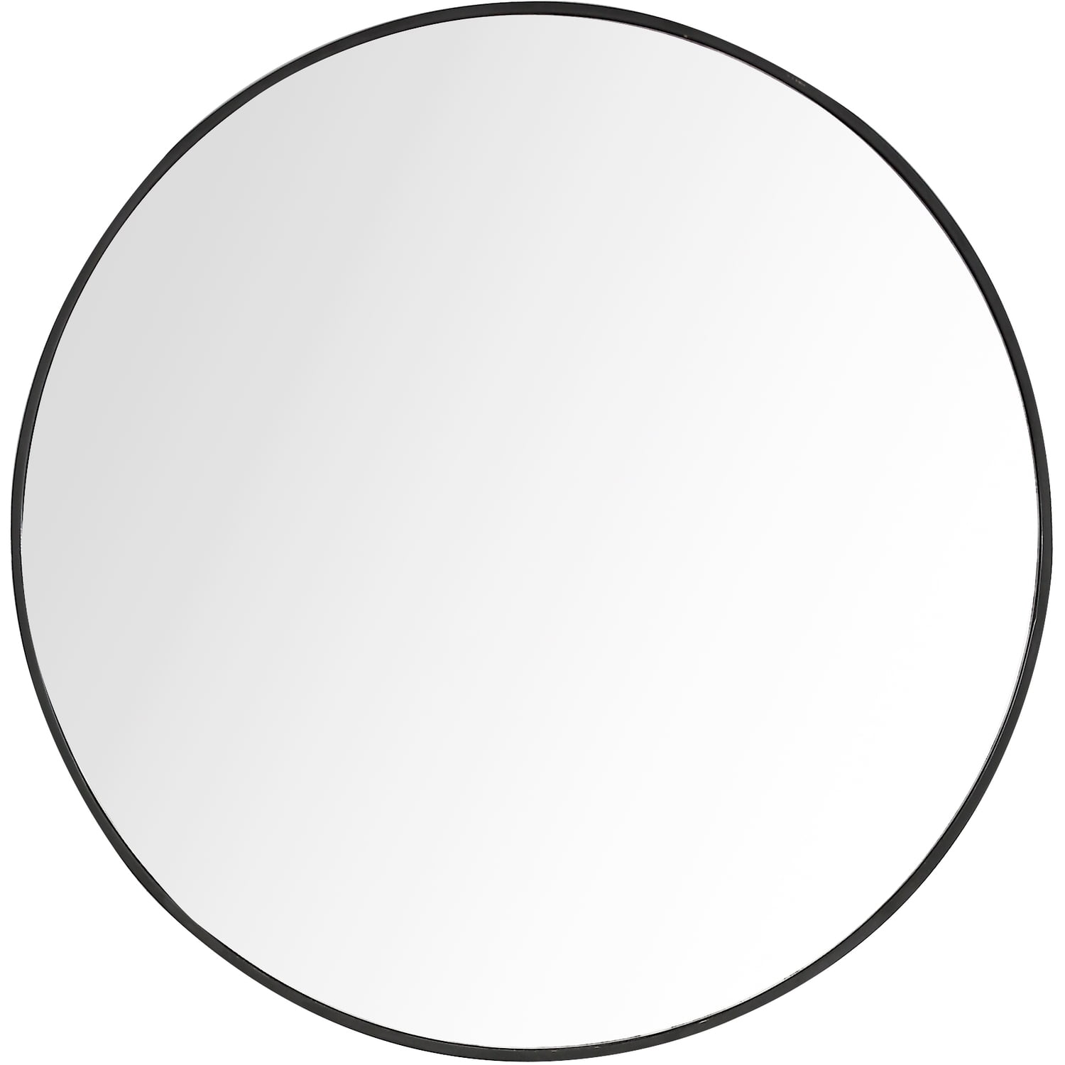 Decorative Wall Mirror - 32 Inch Round Mirror with Black Frame - Modern ...