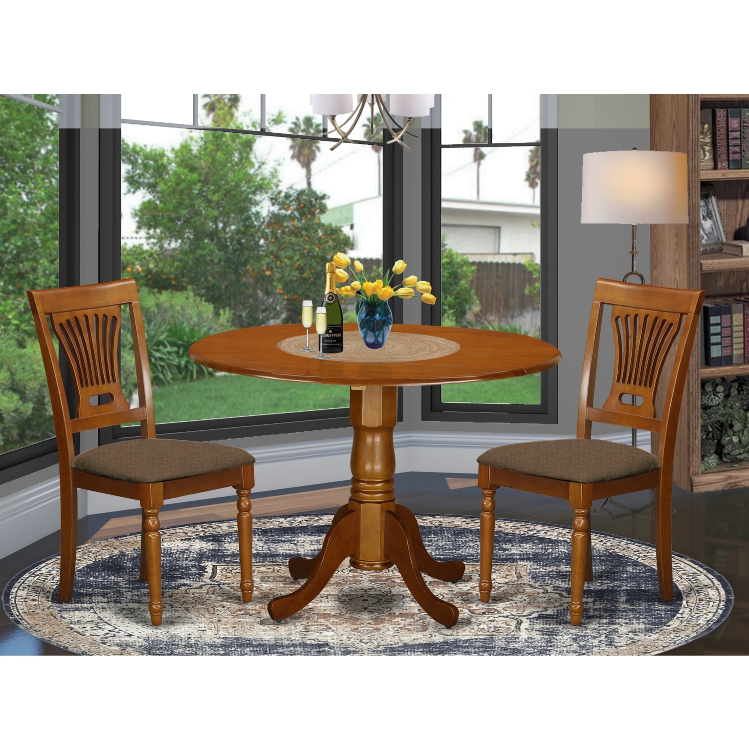 HomeStock Mediterranean Mastery 3 Pc Dining Table And 2 Chairs ...
