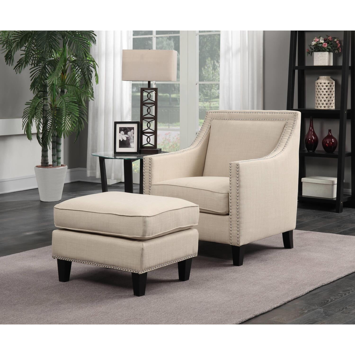 HomeStock Mediterranean Mingle Chair & Ottoman - Walmart.com