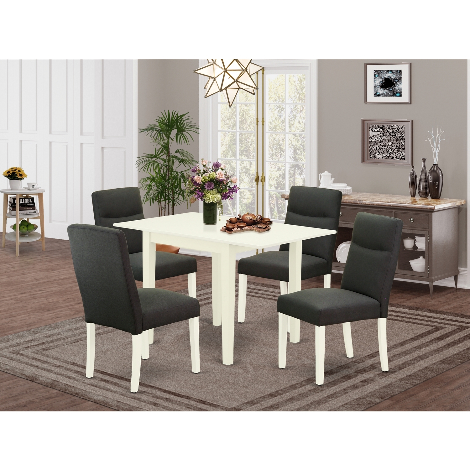 HomeStock Mediterranean Mingle Dinette Set 5 Pc - Four Dining Room ...
