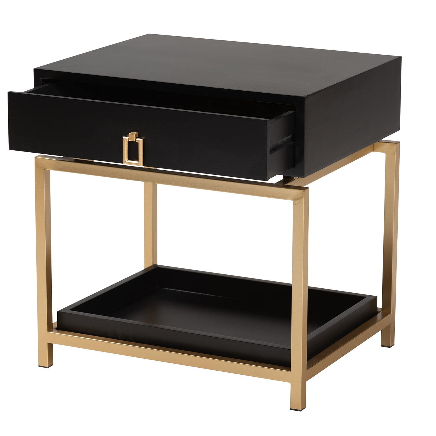 HomeStock Mediterranean Mingle Modern Glam And Luxe Black Finished Wood ...