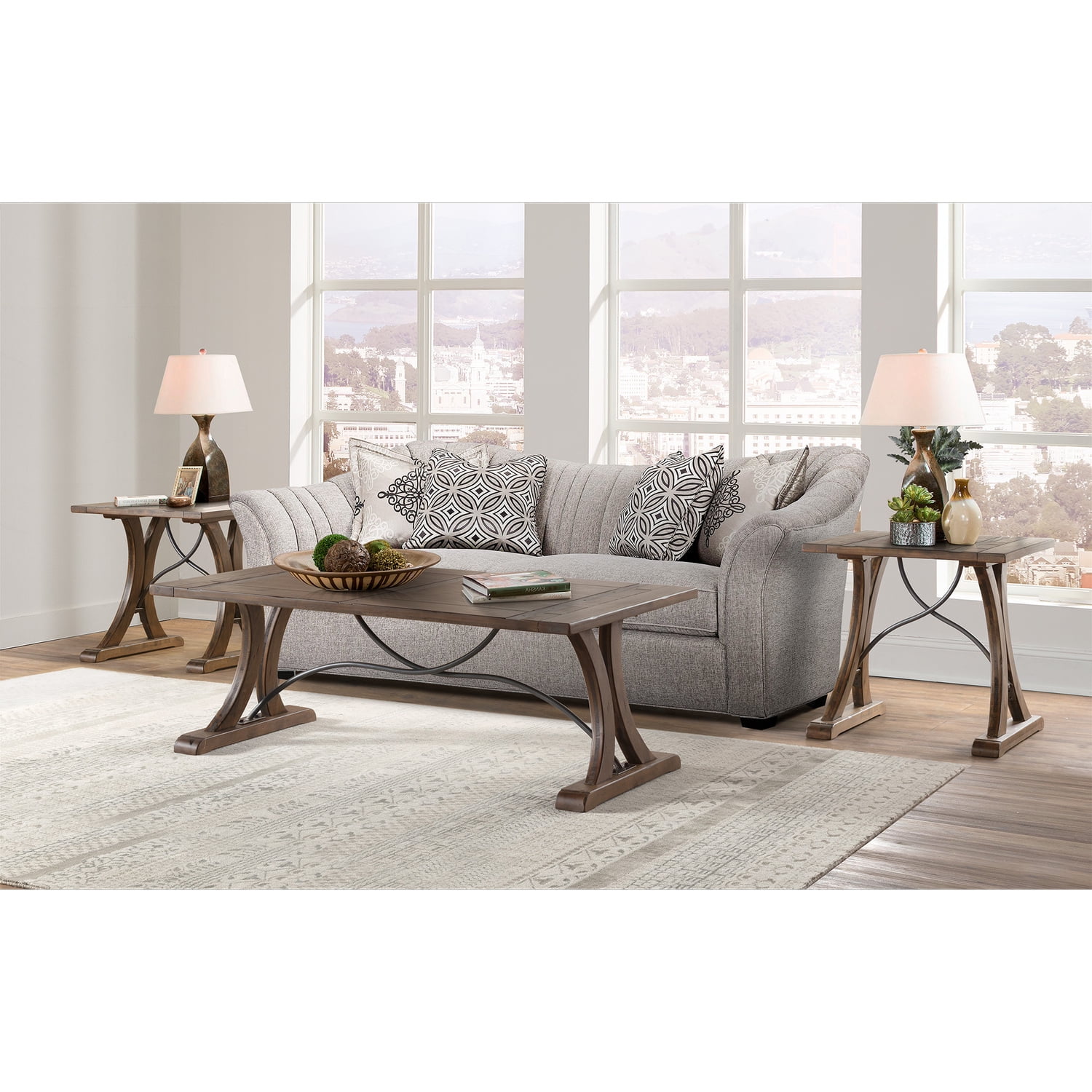 HomeStock Mediterranean Mingle - Square End Table - Walmart.com