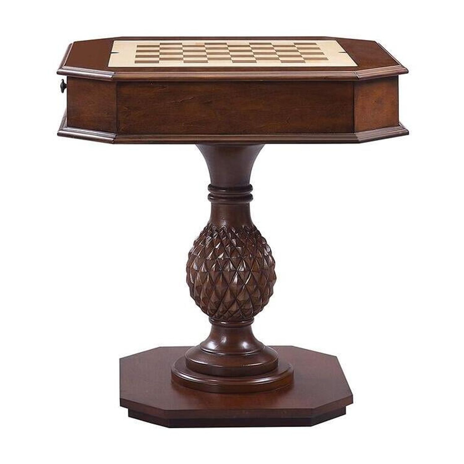 HomeStock Mid-Century Marvel Wooden Game Table with Drawer and ...