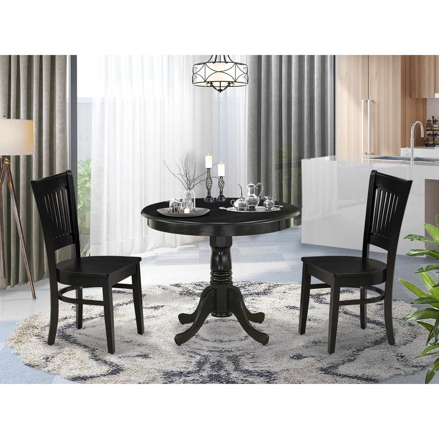 HomeStock MidCentury Marvel 3Piece Dining Room Set 2 Kitchen Chair And ...