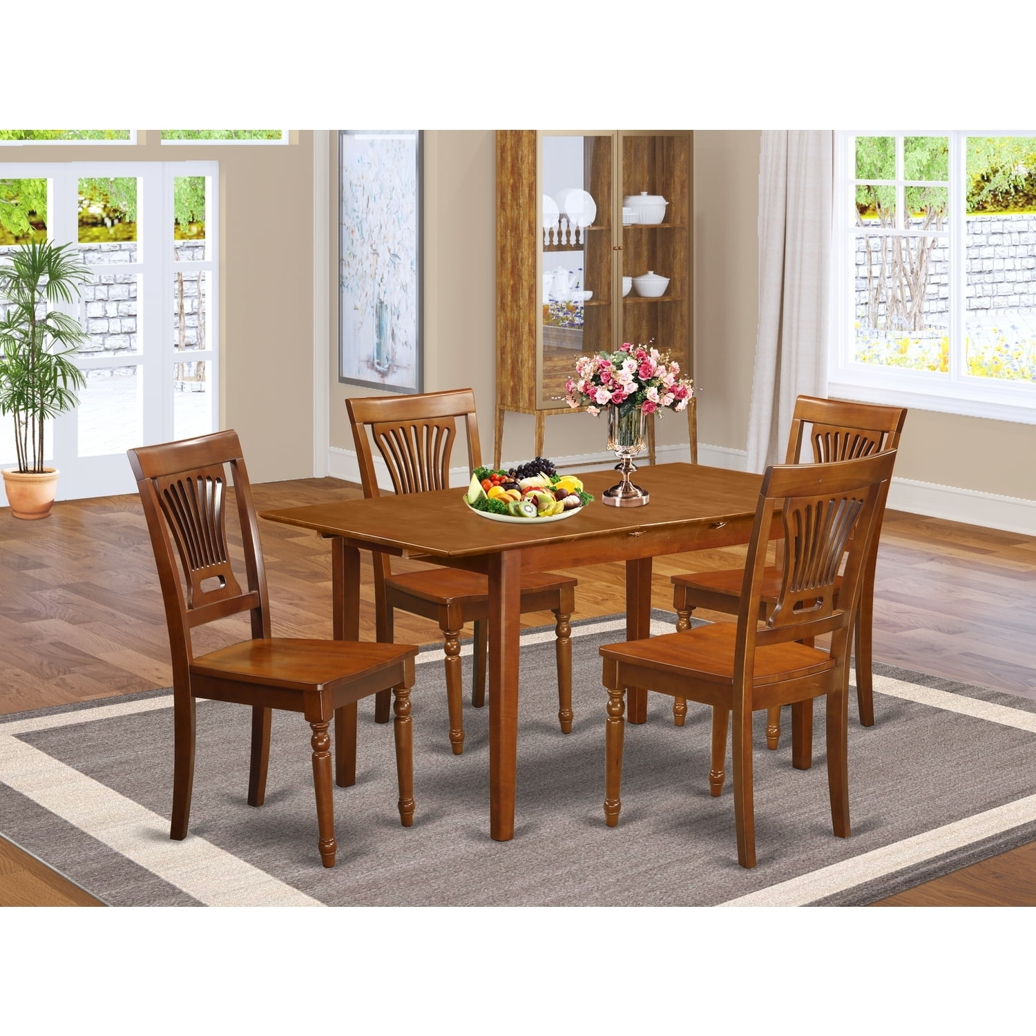 Modern Kitchen Table Set 5 Piece - Dining Room Table with Chairs ...