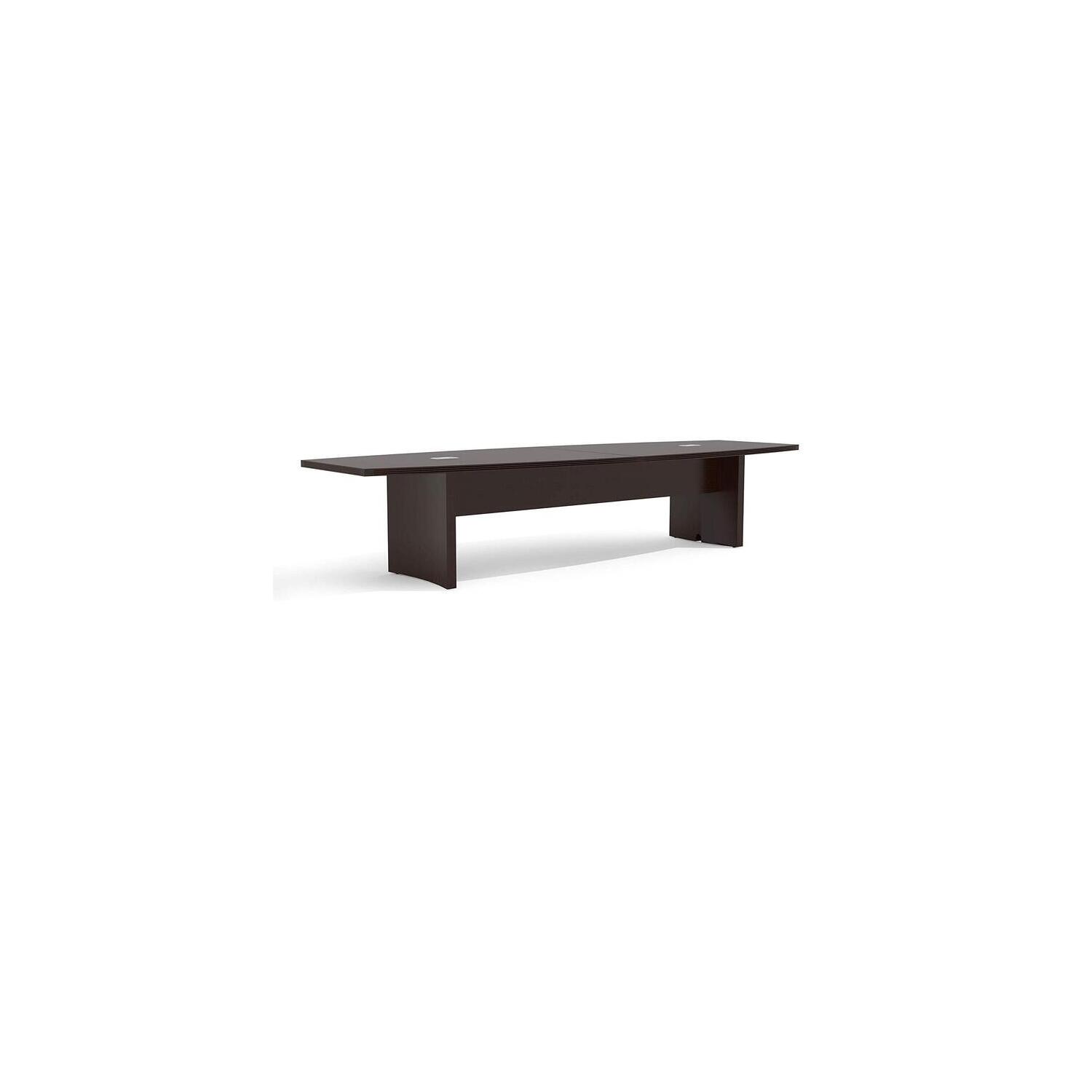 HomeStock Modern Marvel Conference Table, 12', Mocha Laminate - Walmart.com